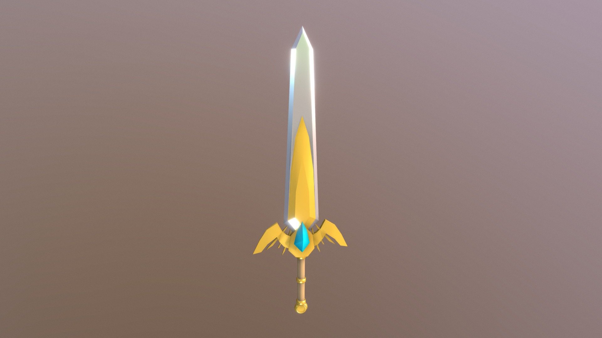 Golden Sword - 3D model by Estecka [d637f72] - Sketchfab