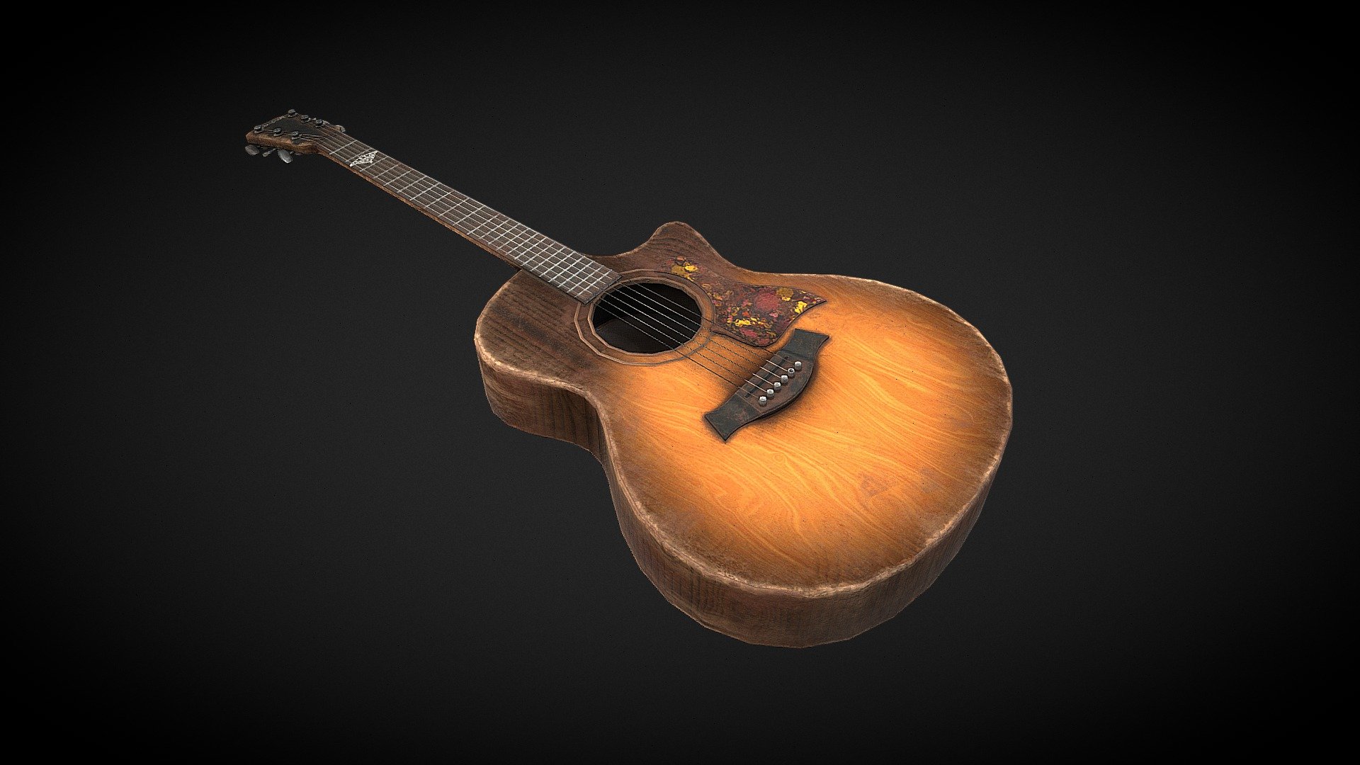 TLOU Guitar - 3D model by eldevz (@eldevz_) [d63c10a] - Sketchfab