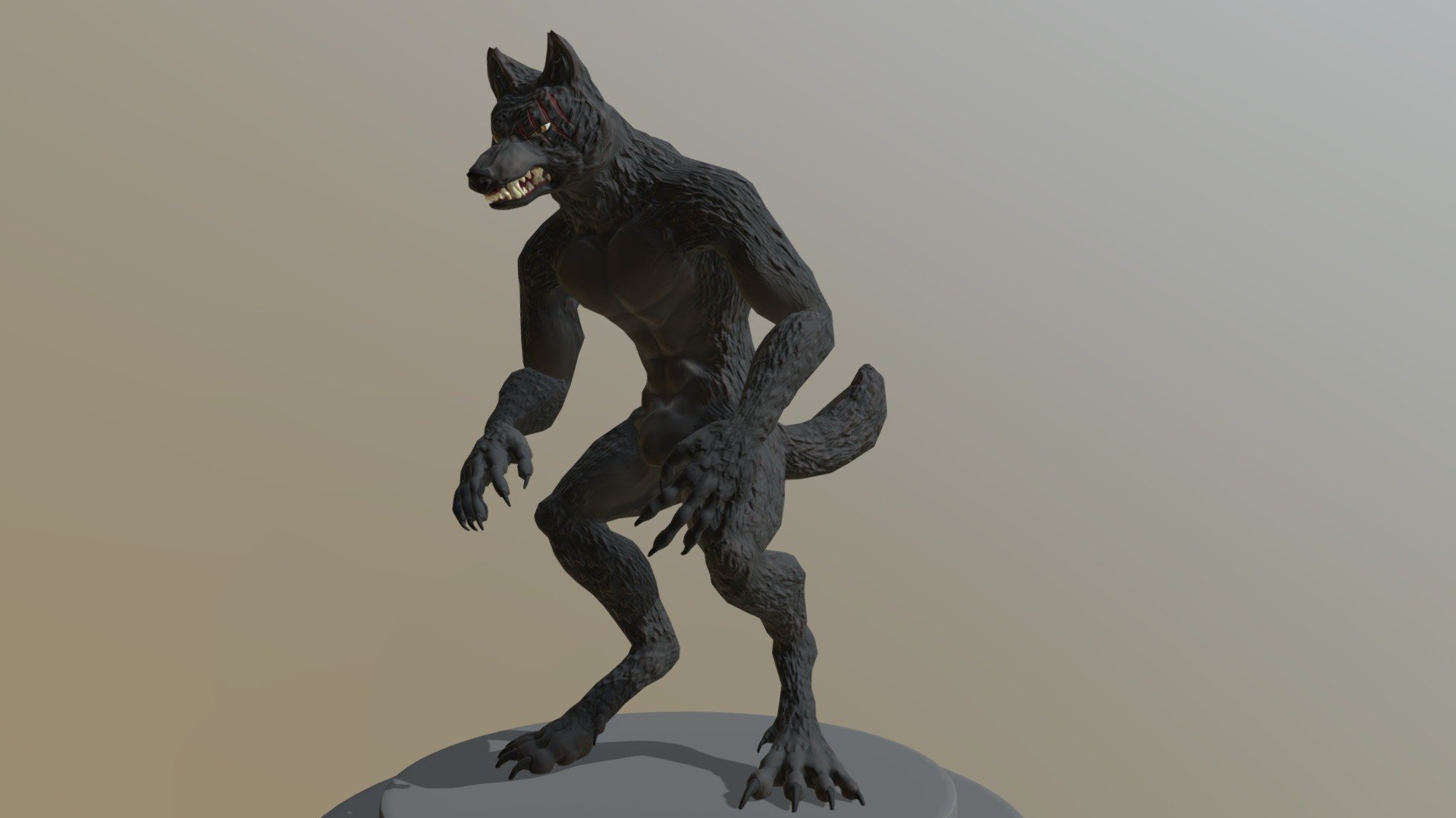 Werewolf - 3D model by Laura R. (@FluffyNya) [d63c142] - Sketchfab
