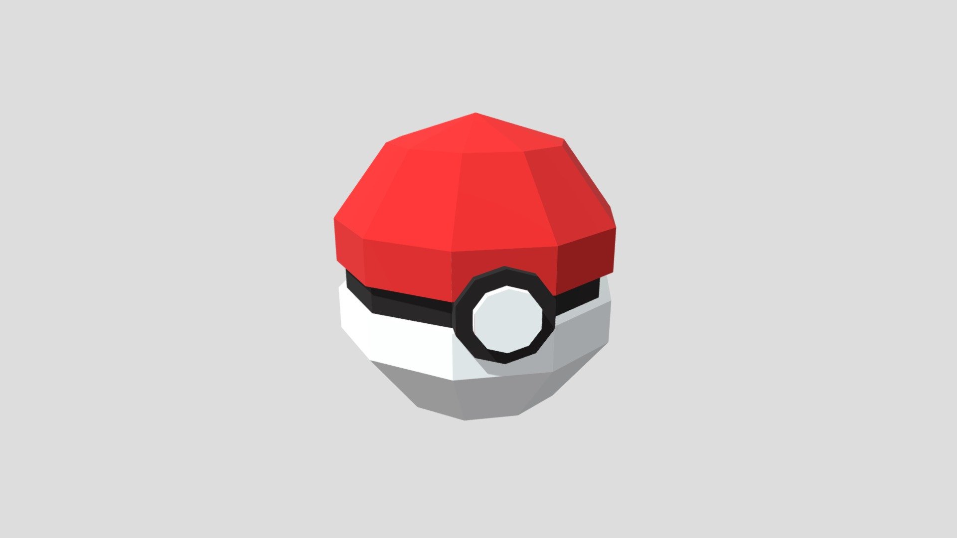 Low Poly Poké Ball - 3D model by aolmedo910 [d643e45] - Sketchfab