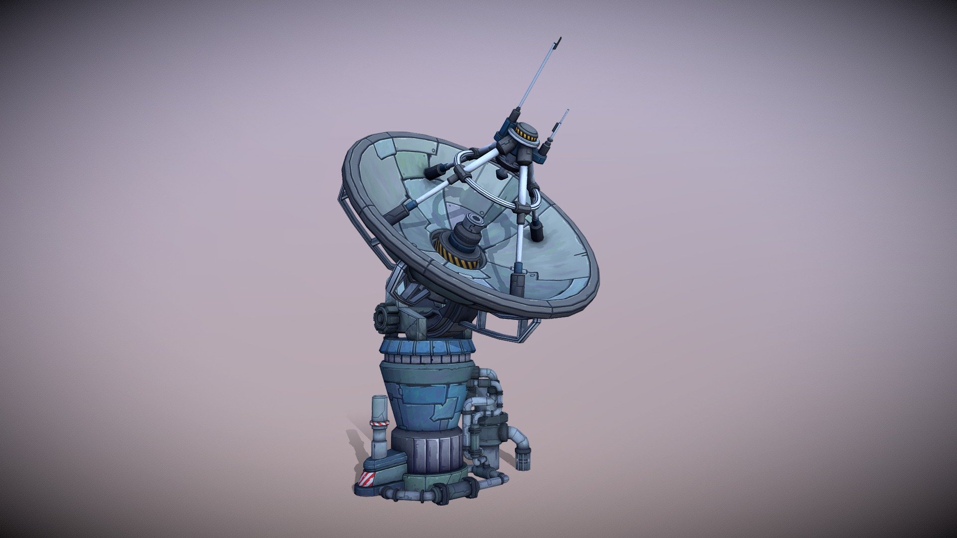 Stylised Satellite Dish - 3D model by JoelT_Art (@JoelTippett) [d645c57 ...
