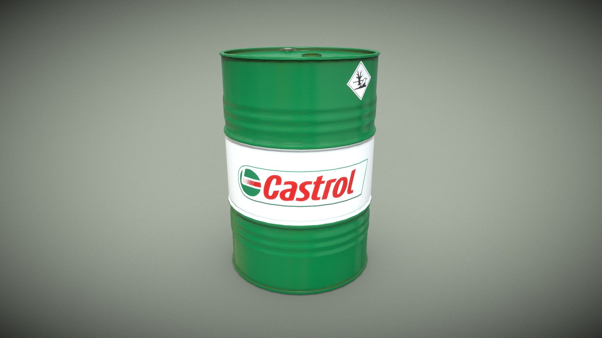 Barrel Castrol - 3D model by Simon (@semenspl) [d6467c3] - Sketchfab