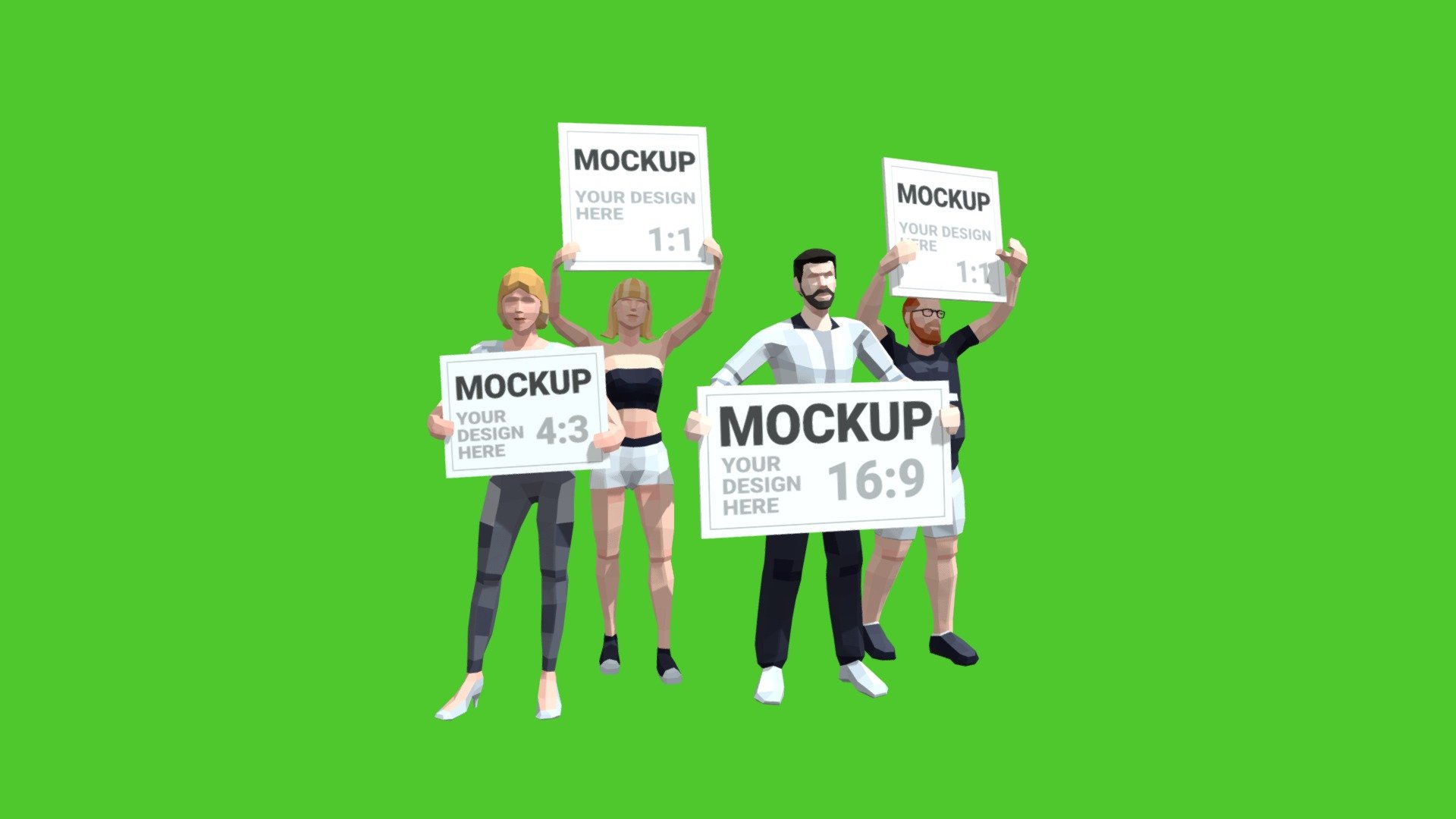 people_protesting_mockup_free_sample - Download Free 3D model by tech ...