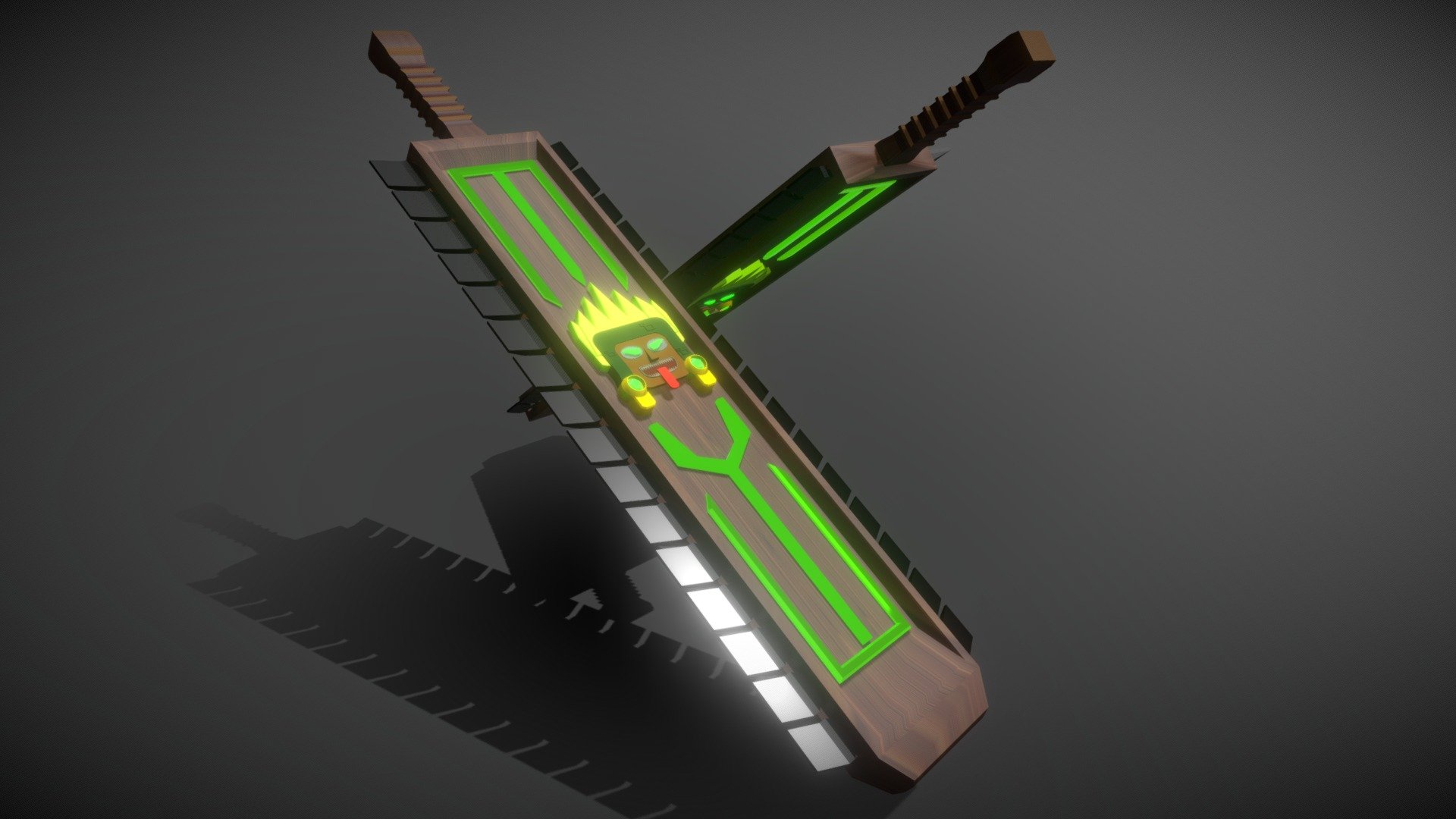 double Aztec tribal sword - 3D model by Crimsonahh__ [d65284d] - Sketchfab