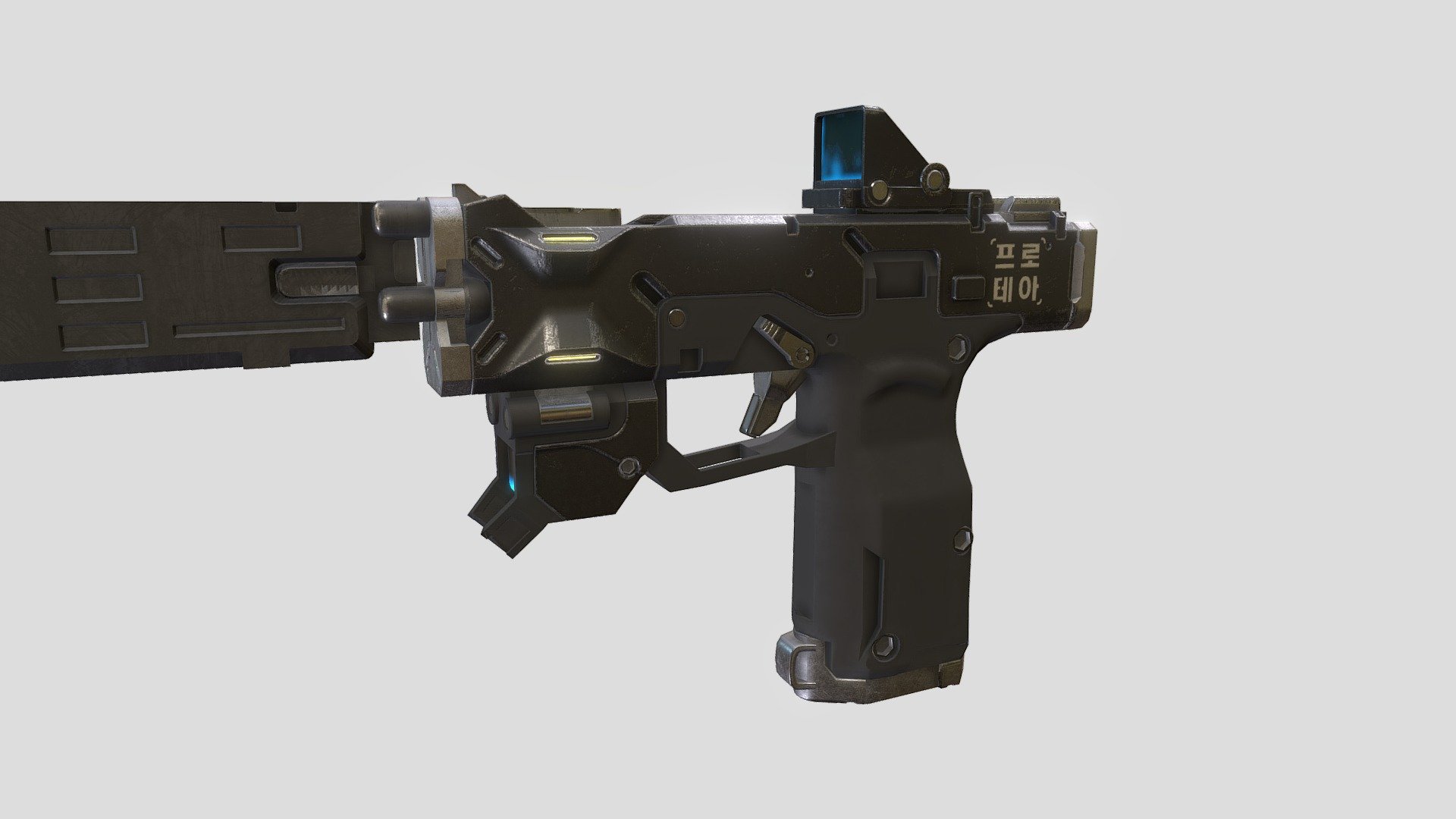 Cyber Punk pistol - 3D model by cgfamilyorg [d65561e] - Sketchfab