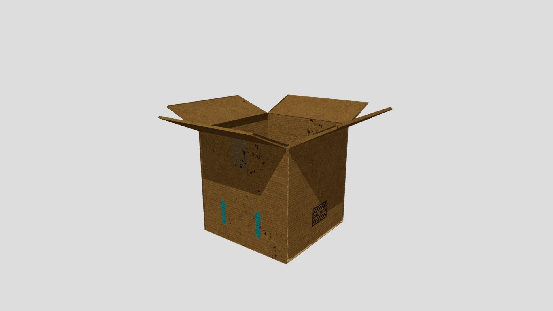 cardboard box open - 3D model by nicolasburns98 [d657468] - Sketchfab