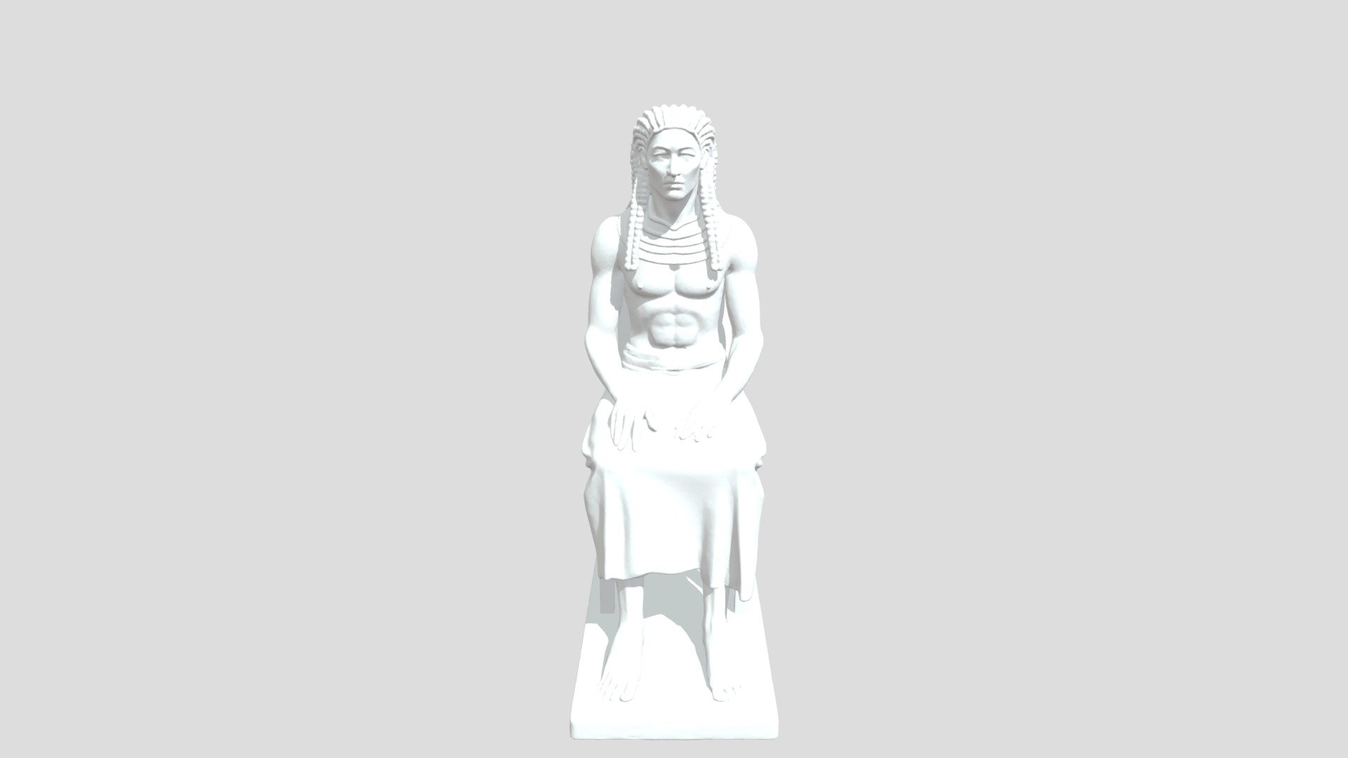 Ancient Pharaoh Seated - 3D model by Akimix [d6645ff] - Sketchfab