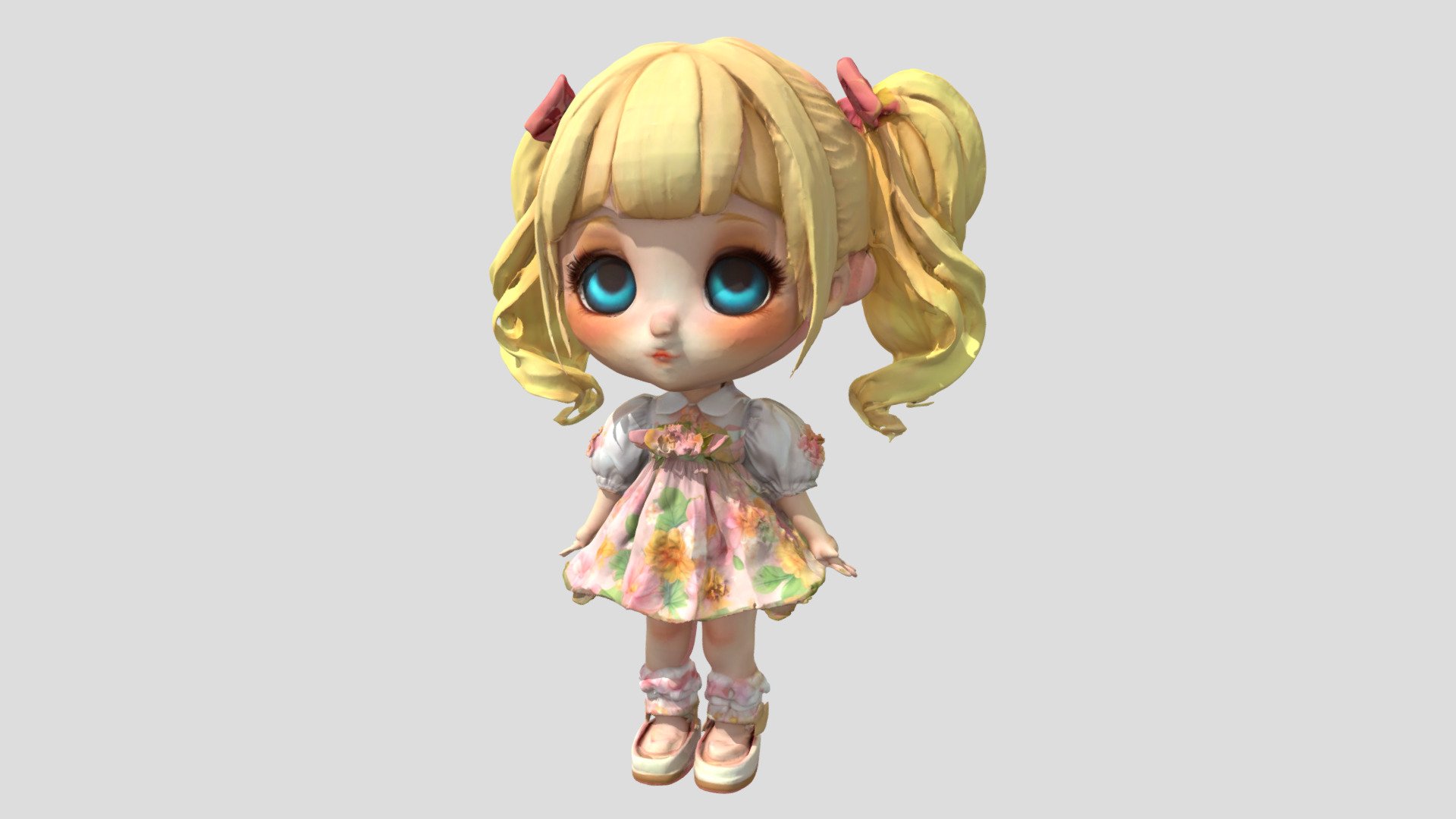 Blossom Belle Mimi - chibi - Download Free 3D model by Brian Trepanier ...