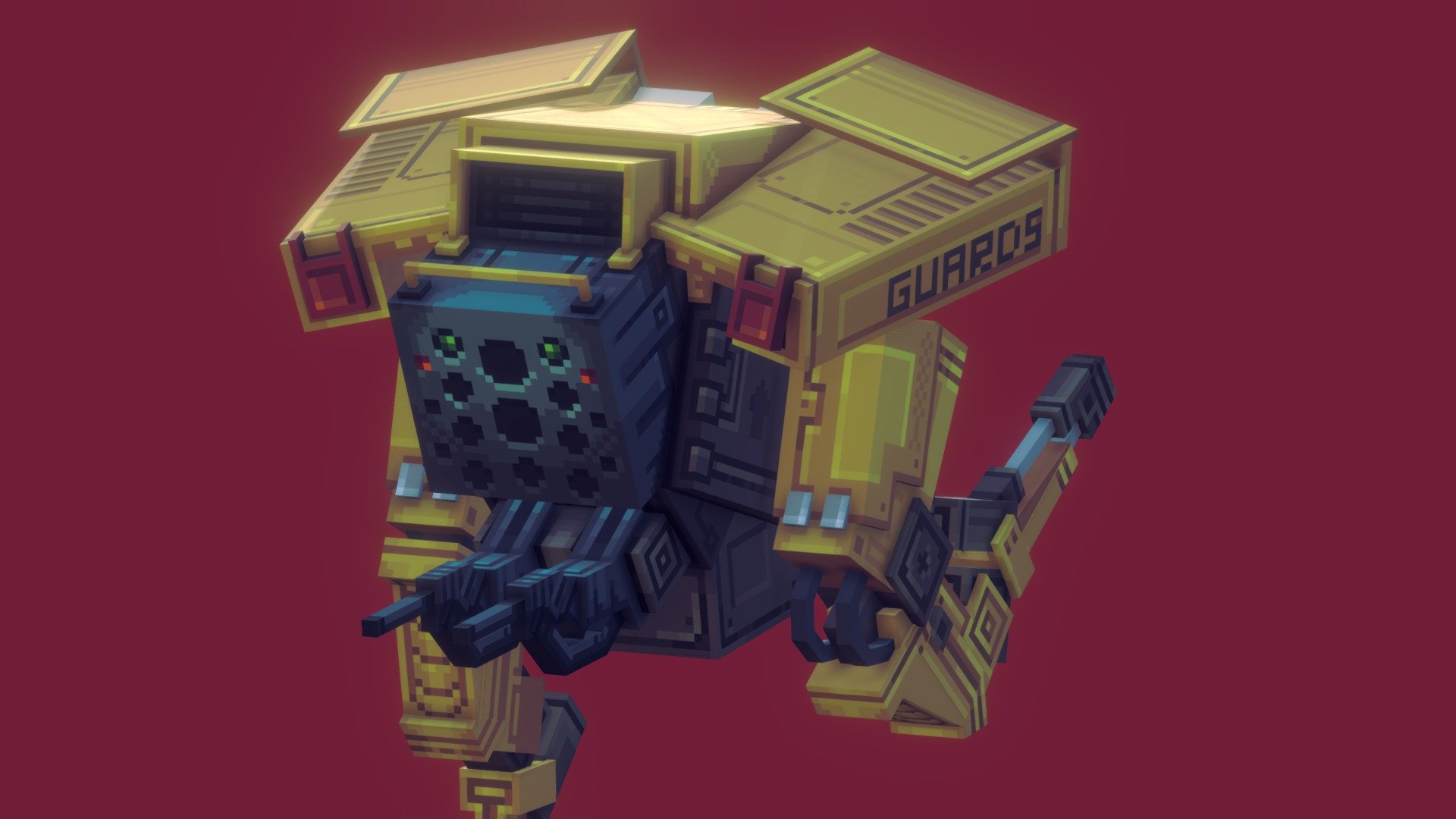 巡逻机器人Patrol robots - 3D model by TONG98 [d66982c] - Sketchfab