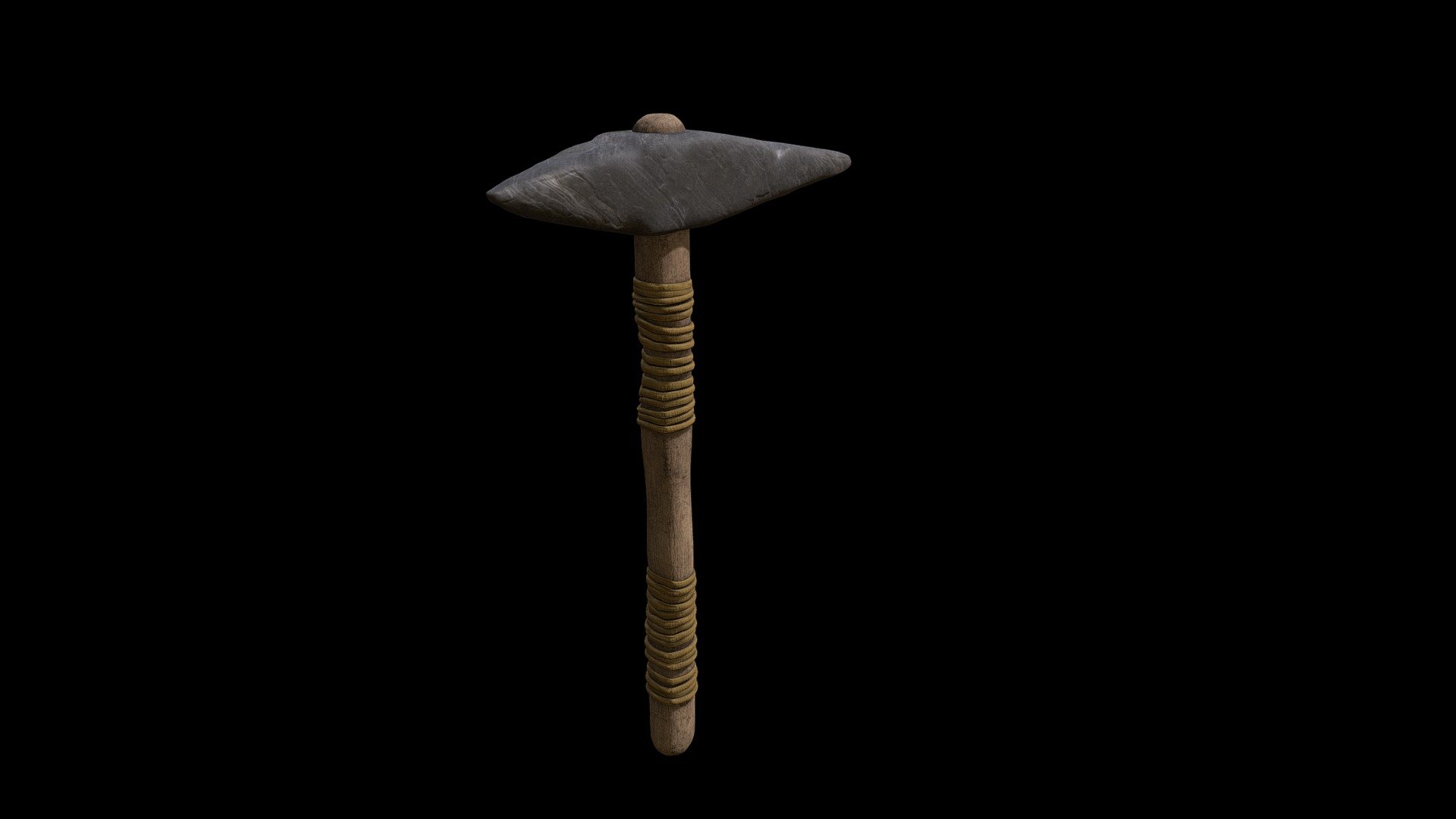 Simple Primitive Stone Pickaxe Free - Download Free 3D model by ...