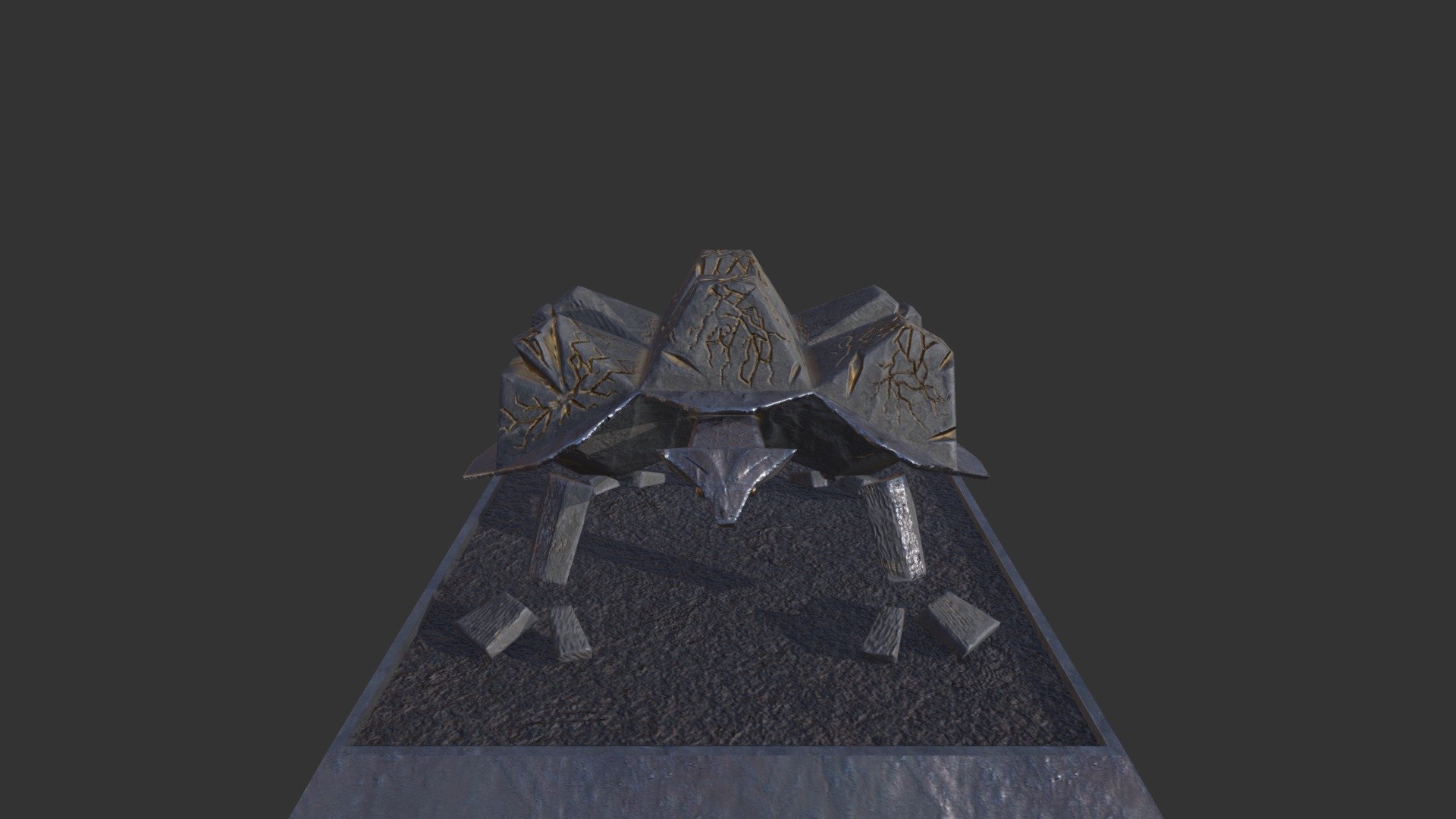 Rock Turtle (Textured) - 3D model by darrick10 [d66c9b4] - Sketchfab