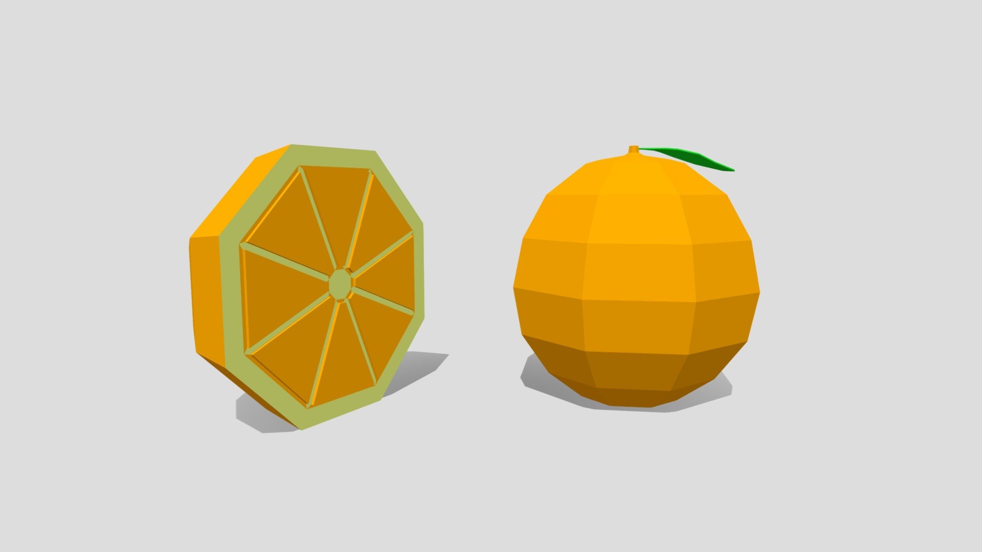 Low Poly Cartoon Orange Free 3D model - Download Free 3D model by ...
