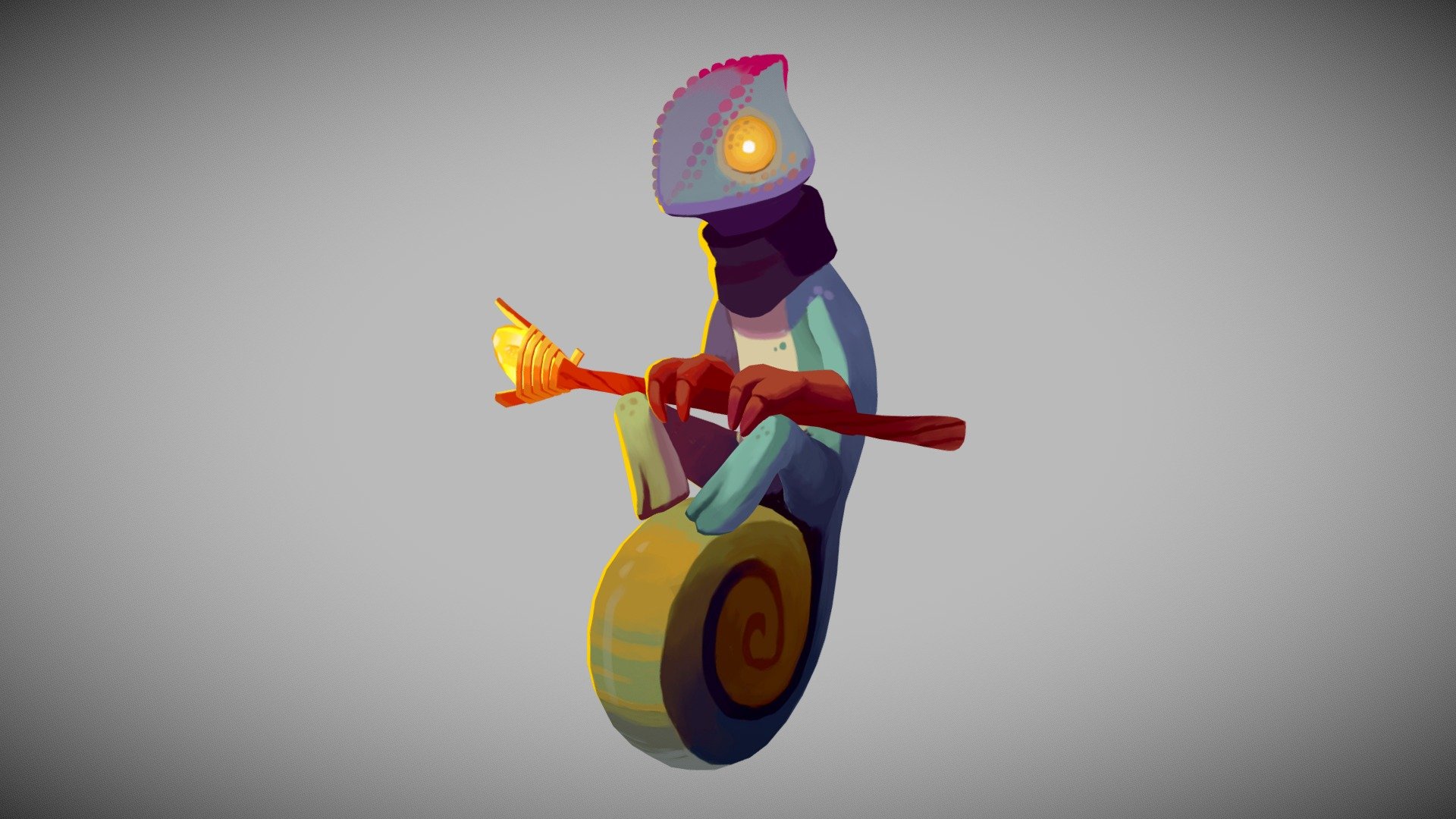 RPG Reptiles - Chameleon Mage - 3D model by Tristan McGuire (@Draconic ...