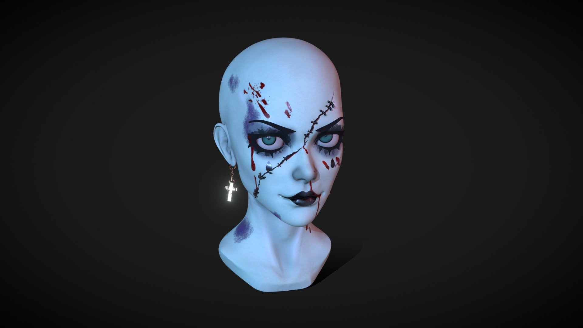 Zombie Girl - 3D model by HazaelArt [d675b39] - Sketchfab