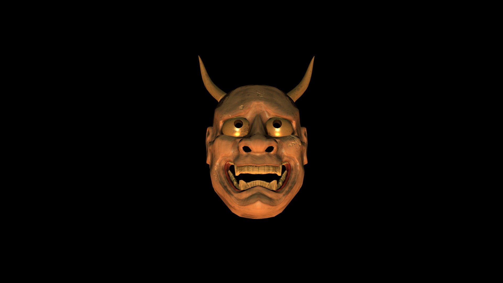 Oni Mask - 3D model by benvandelden103 [d67980d] - Sketchfab