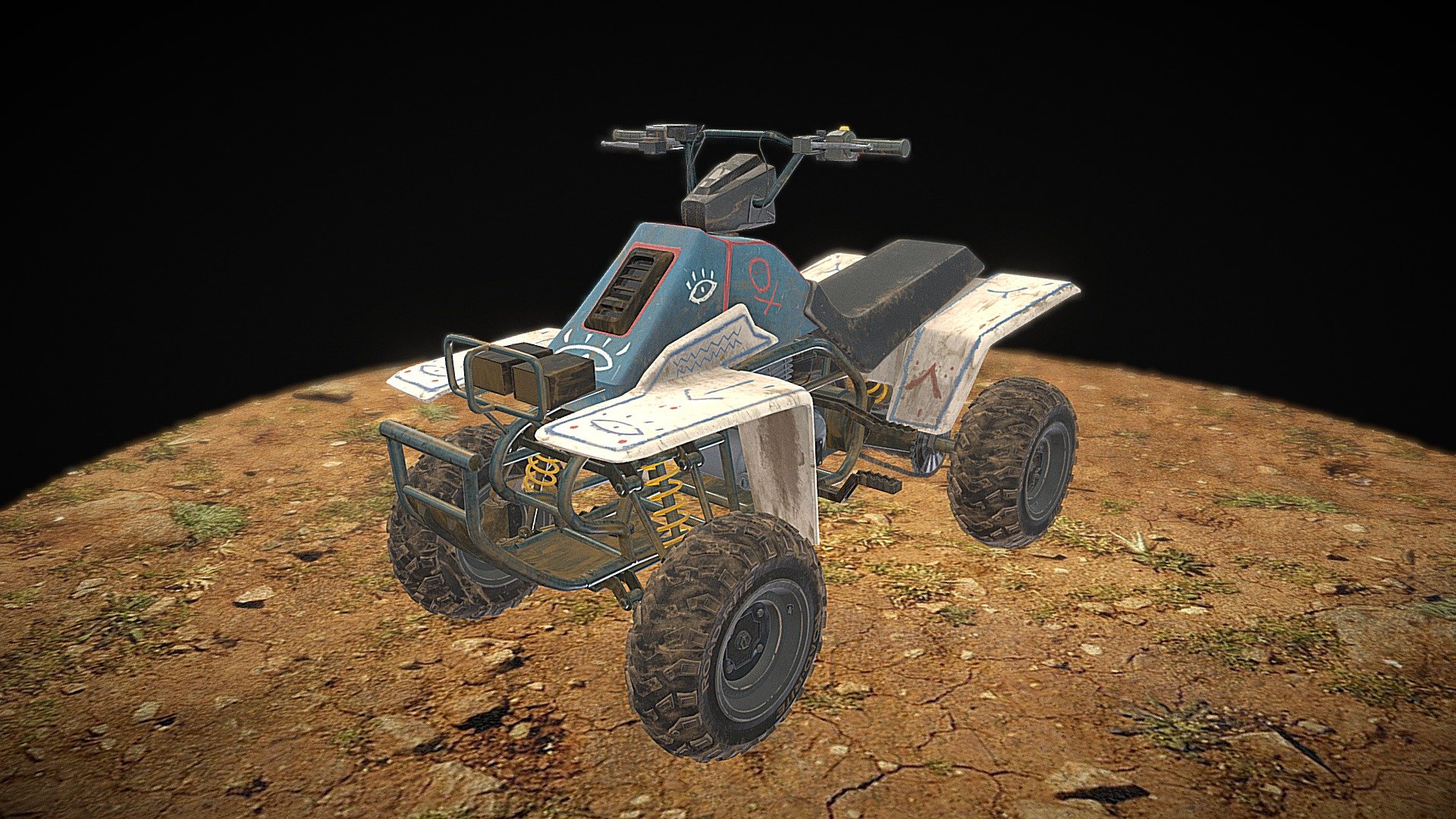 Quad_bike_Funaki - 176 - 3D model by Artem Yaroshenko (@ArYar3D ...