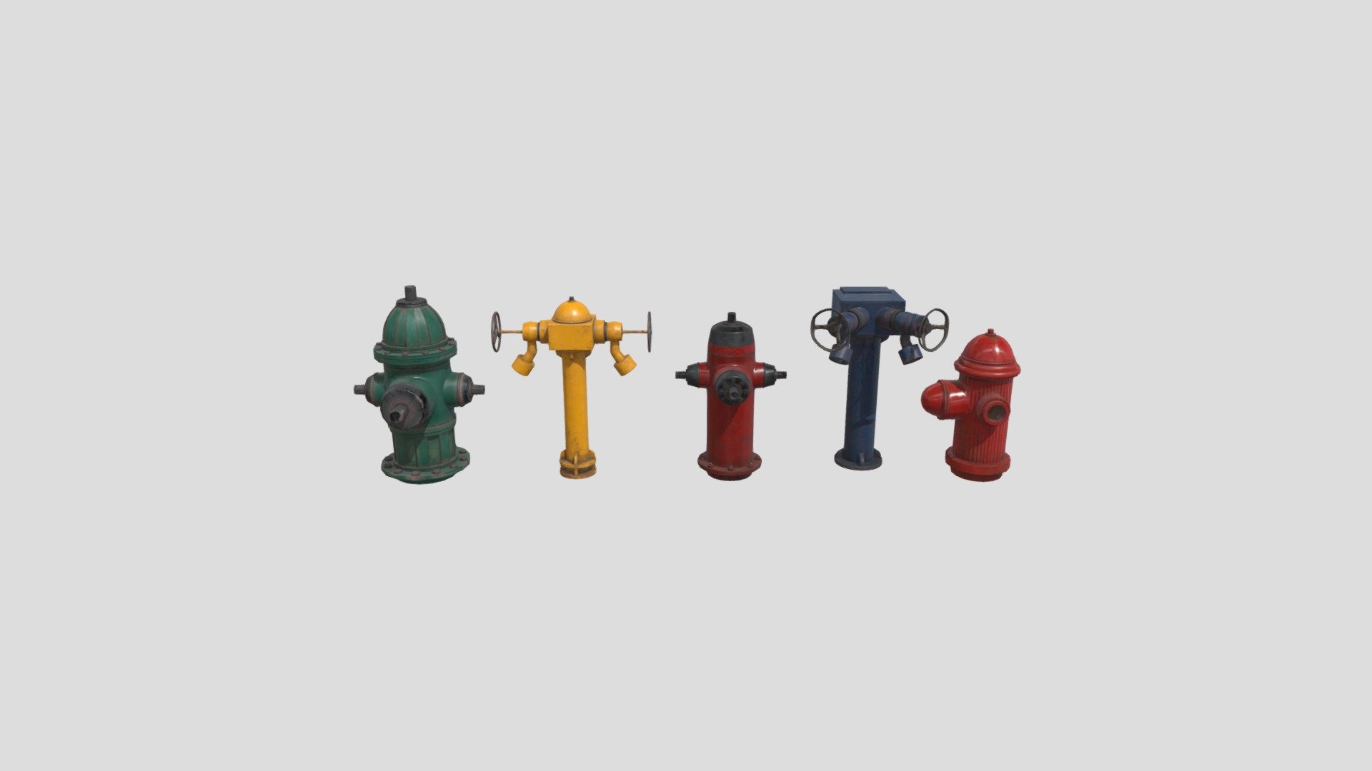 hydrants 3 AM211 Archmodels - Buy Royalty Free 3D model by Evermotion [d682bfc] - Sketchfab Store