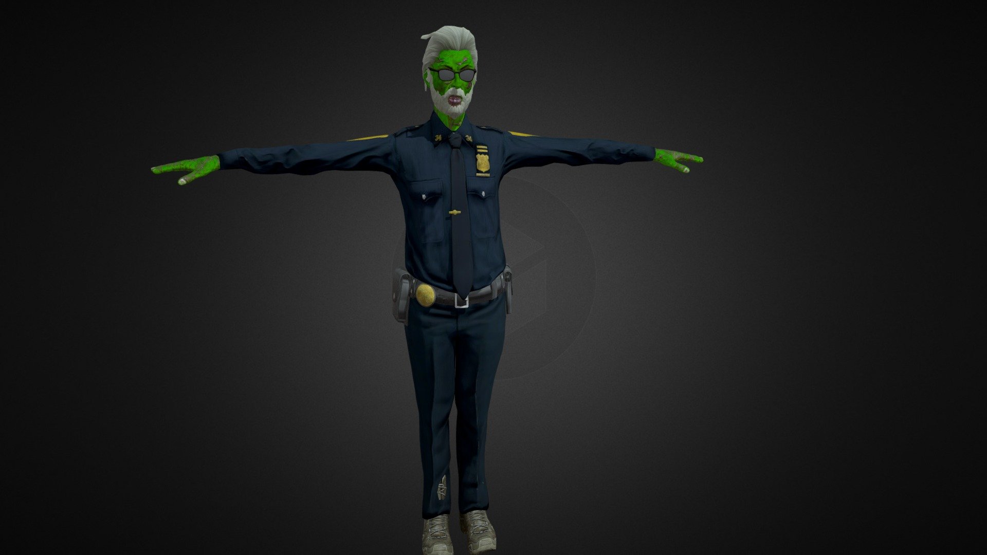 Old Man Police Zombie - Download Free 3D model by Saqib Ali (@Syed ...