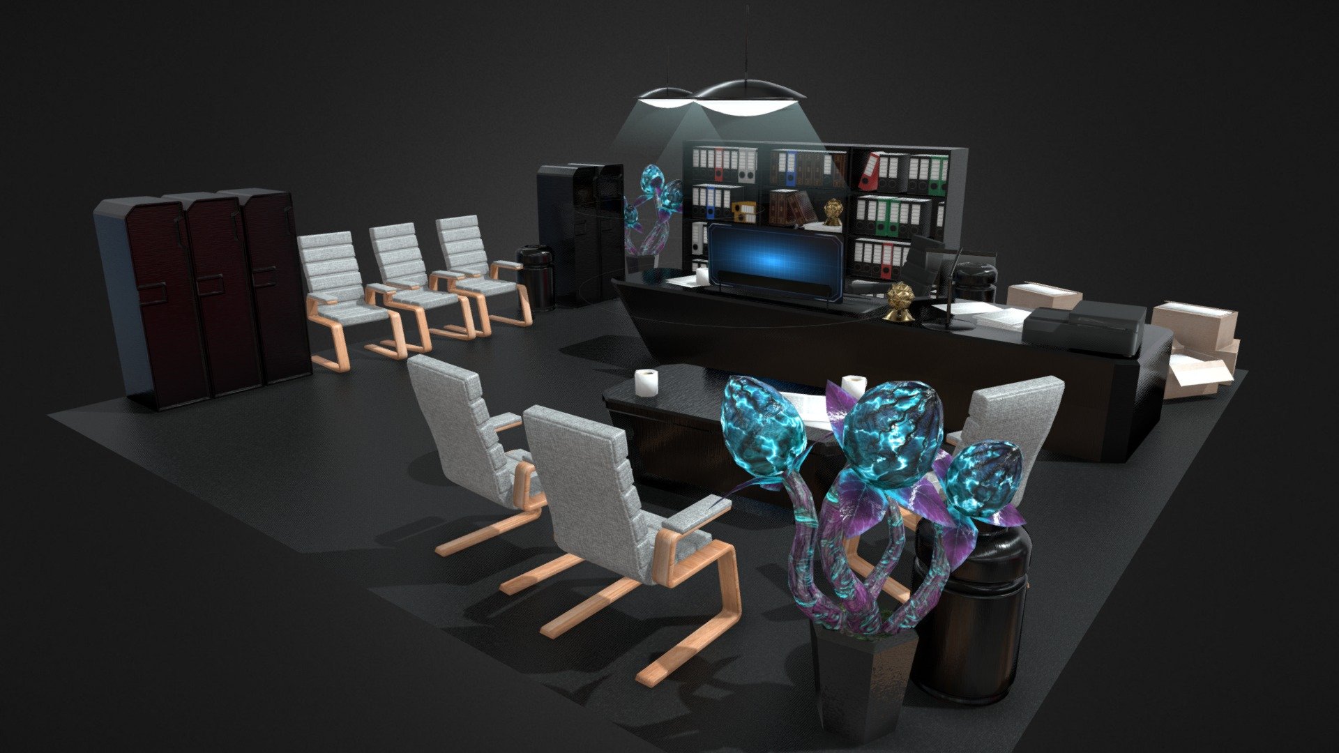 Sci-Fi Office - 3D model by Kafu Dev (@kafudev) [d6848e5] - Sketchfab