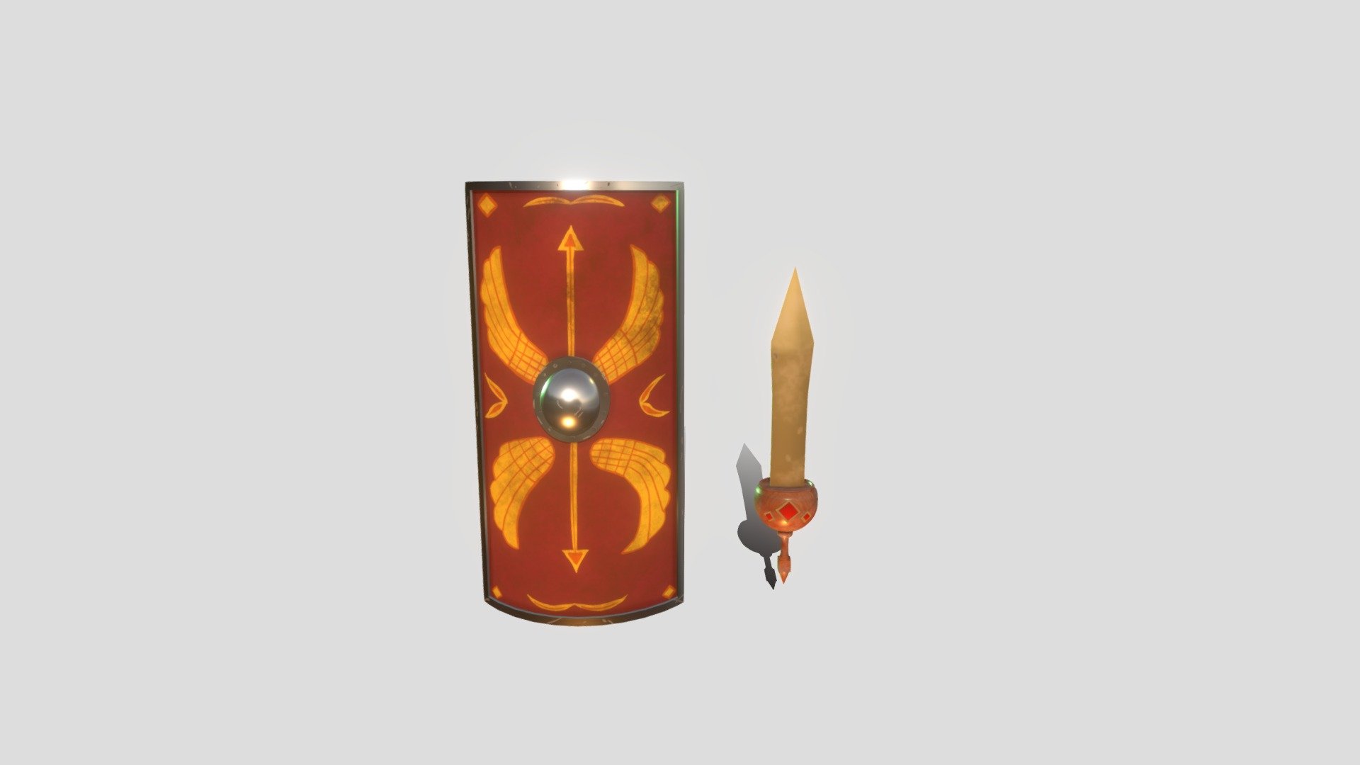 Scutum and gladium new - Download Free 3D model by DabbieBlue (@DanDash ...