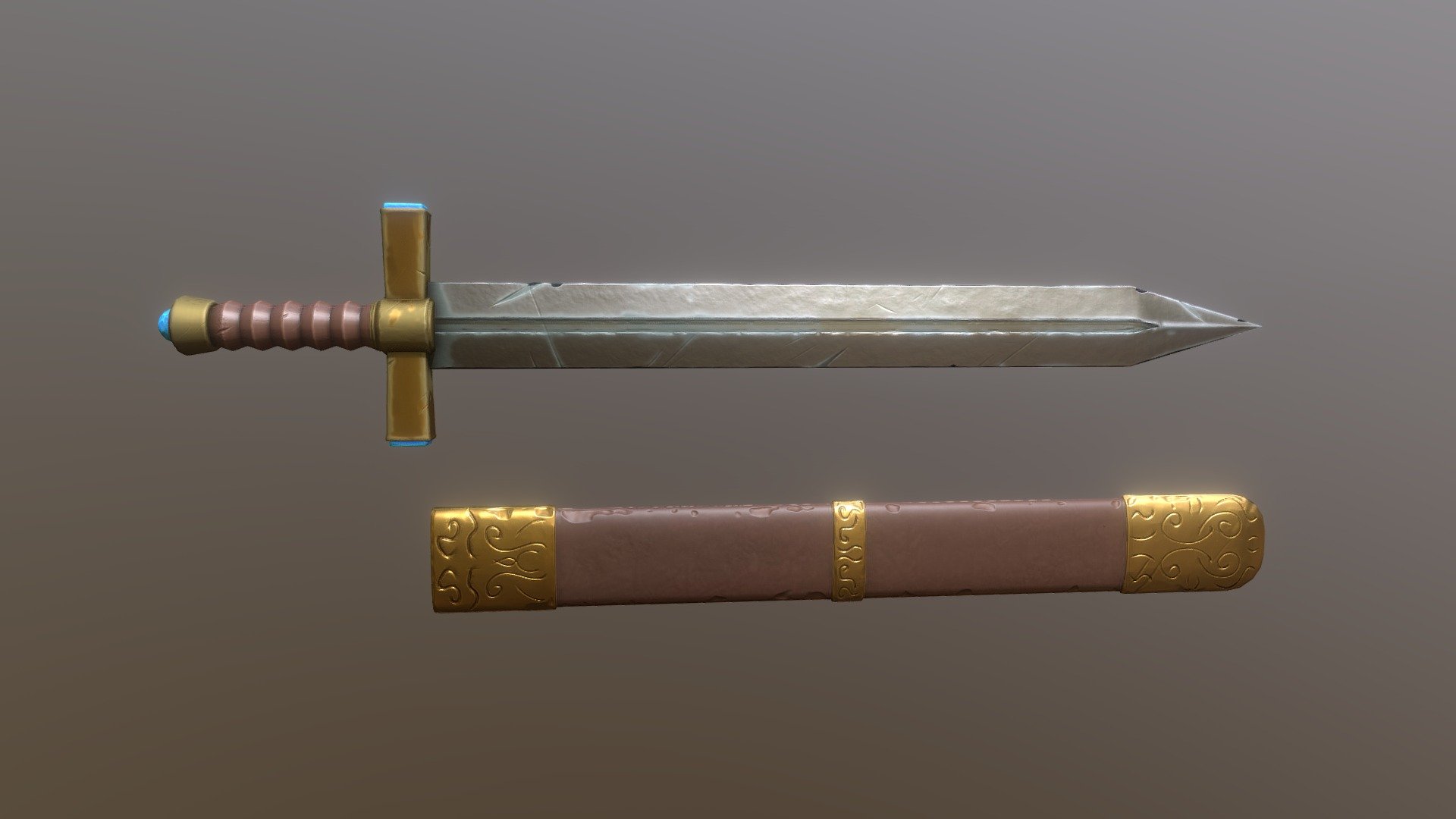 Fantasy Stylized Sword & Case - Buy Royalty Free 3D model by Handrews3D ...