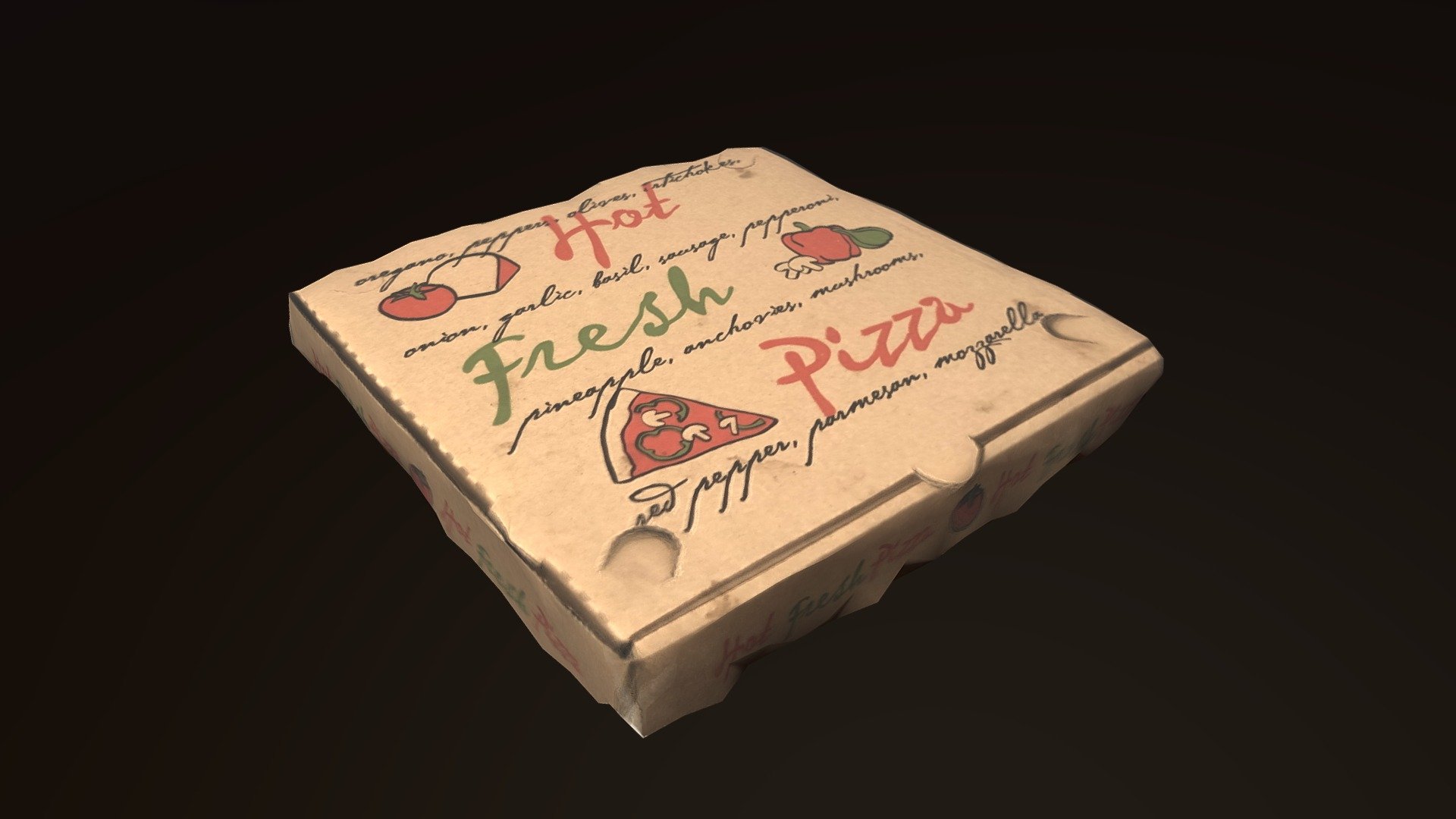 Pizza Box (Raw photogrammetry scan) - Download Free 3D model by Austin ...