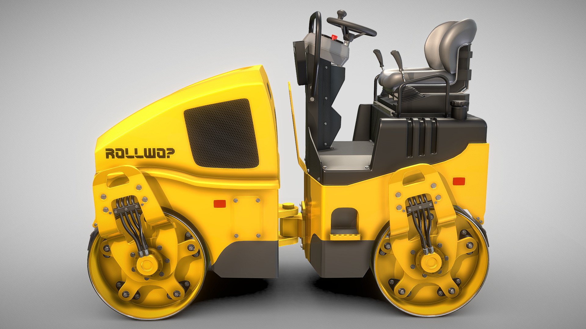 Double Vibration Roller Building Vehicle (WIP-5) - 3D model by VIS-All ...