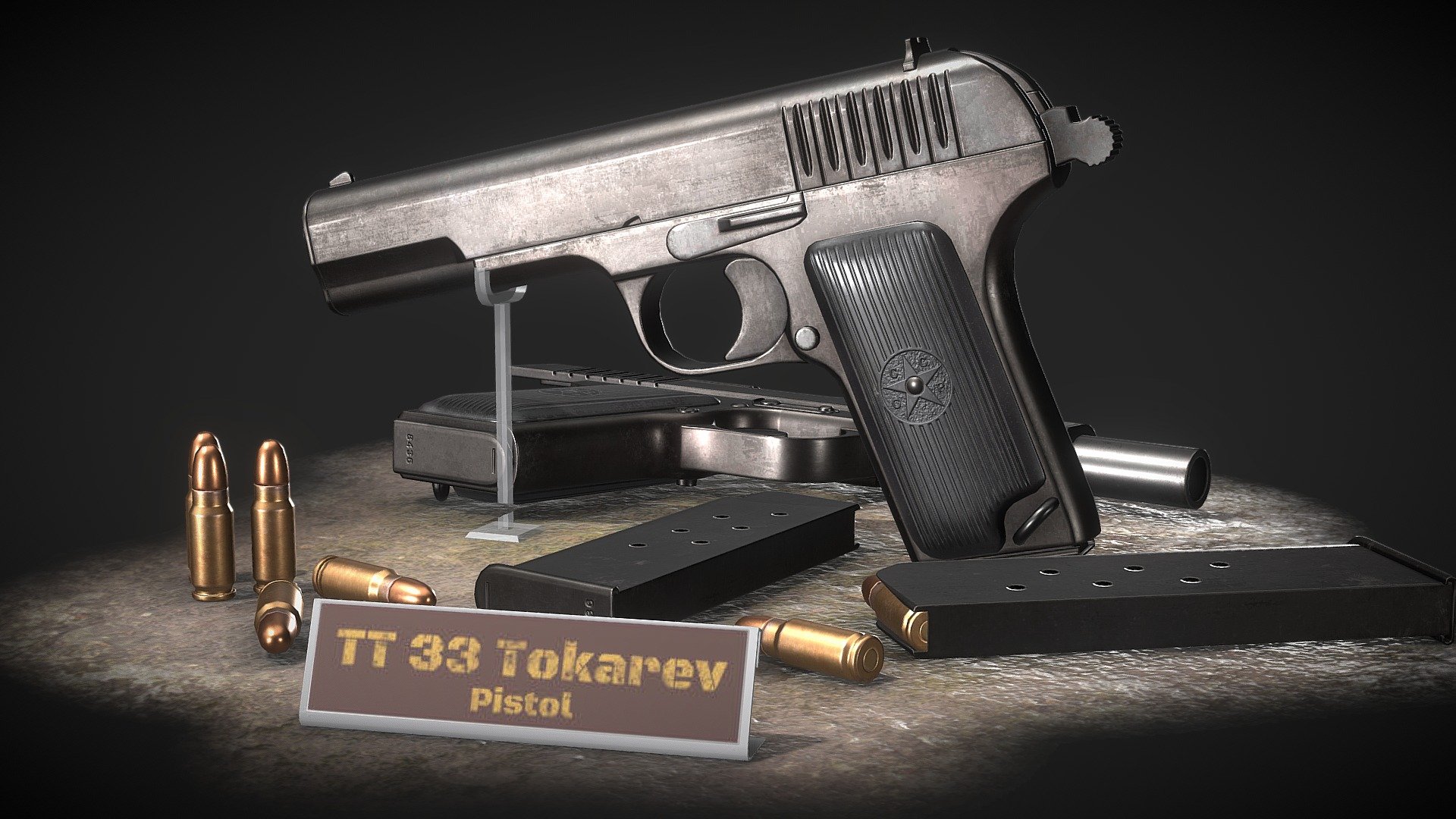 TT 33 Tokarev Pistol - Buy Royalty Free 3D model by Michael Karel ...