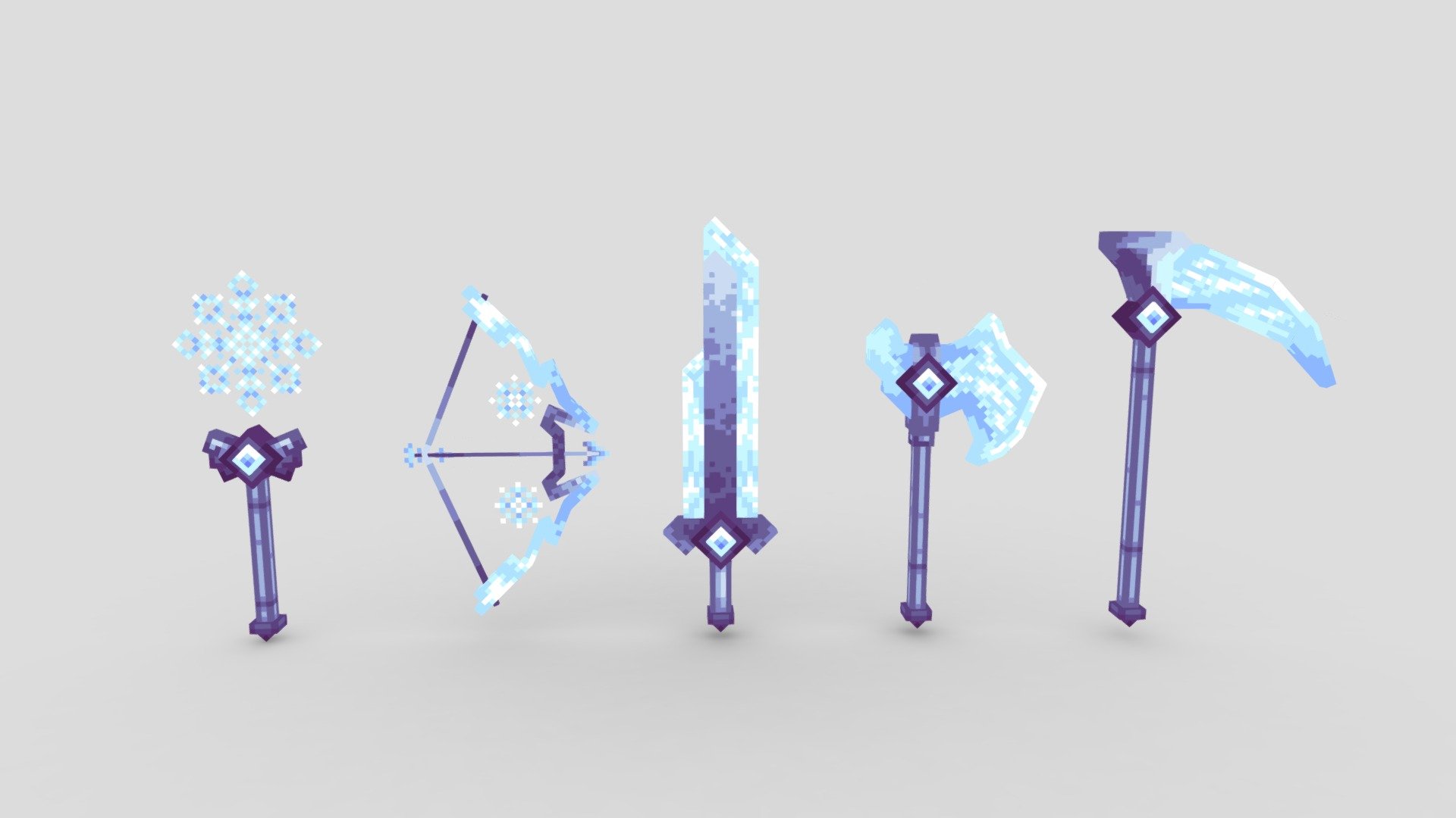 Snow Flake Weapons - Buy Royalty Free 3D model by EliteCreatures ...