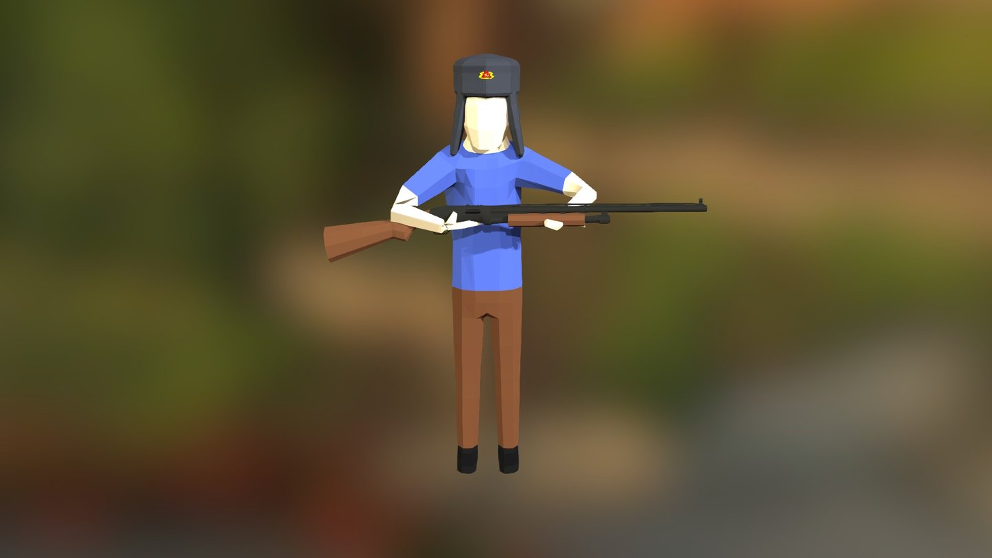 Low Poly Hunter Character - 3D model by rageractrulz [d692827] - Sketchfab