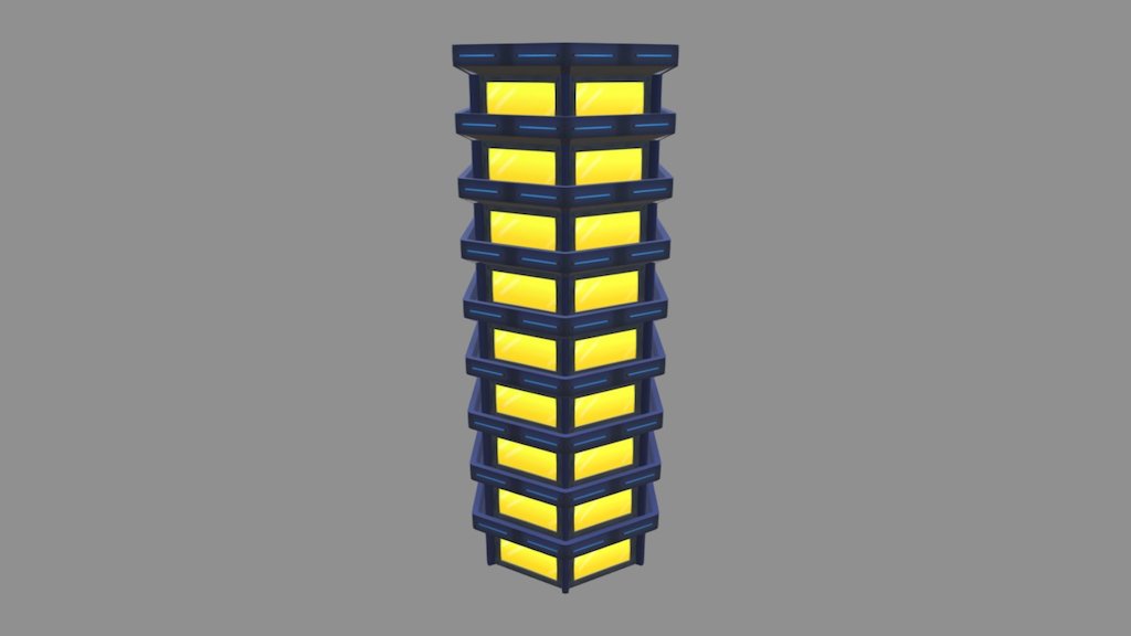 Hex Tower - 3D model by fabryguy [d6940c9] - Sketchfab