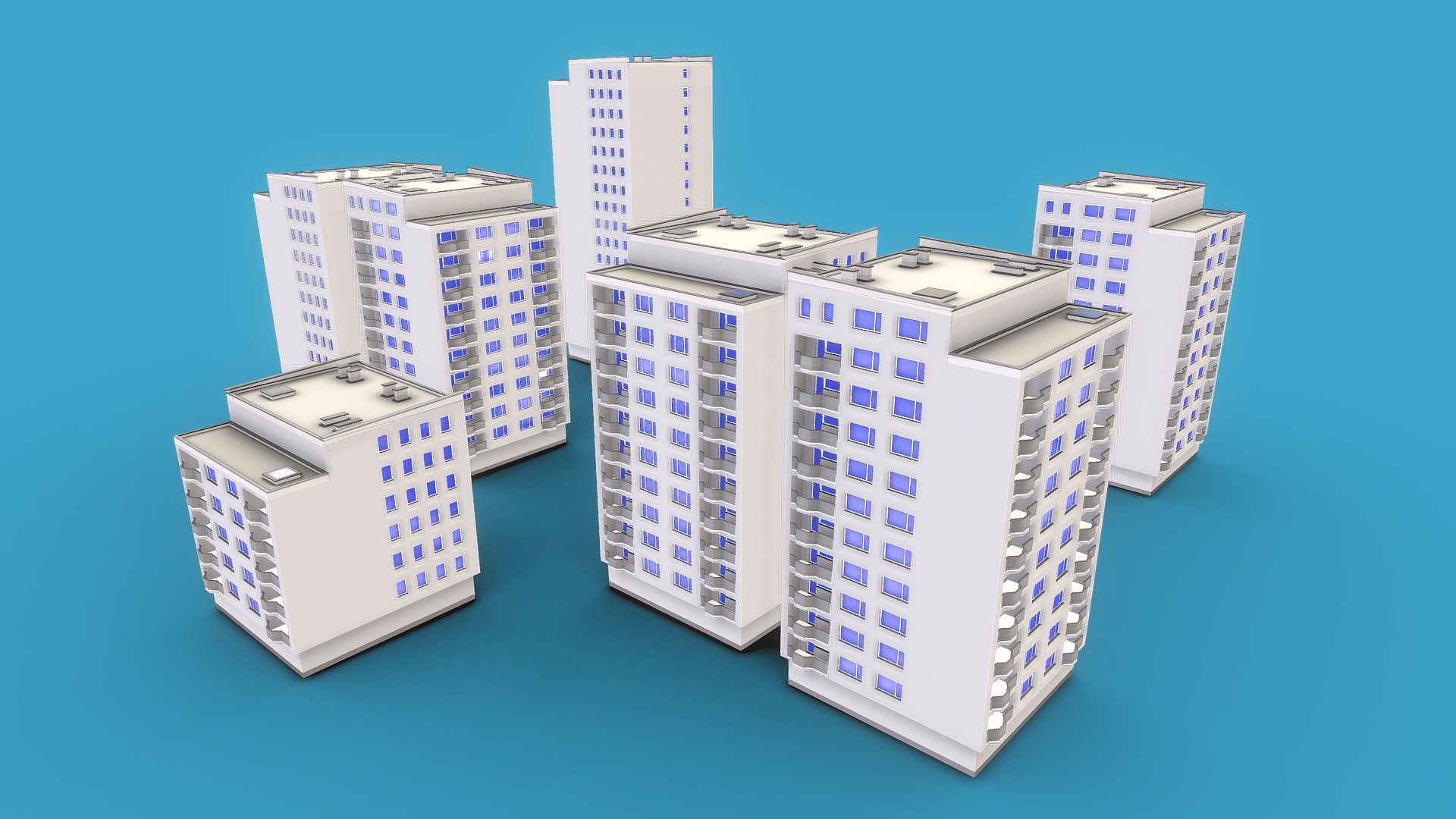 Panel houses asset - 3D model by SebastianSosnowski [d6972bd] - Sketchfab