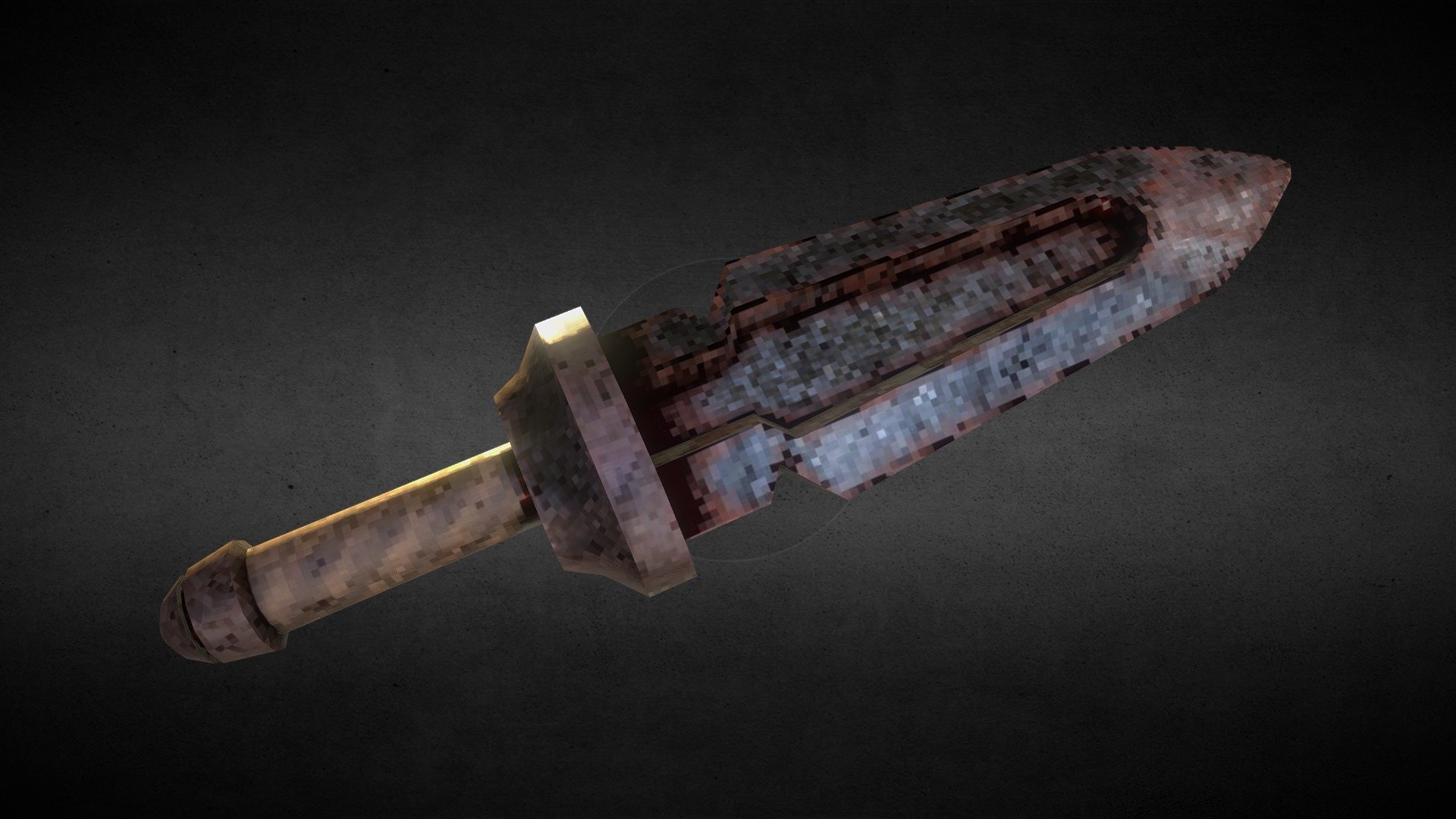 Pixelated Dagger - 3D model by Thiago Ferraro (@thiagoferraro) [d697f89 ...