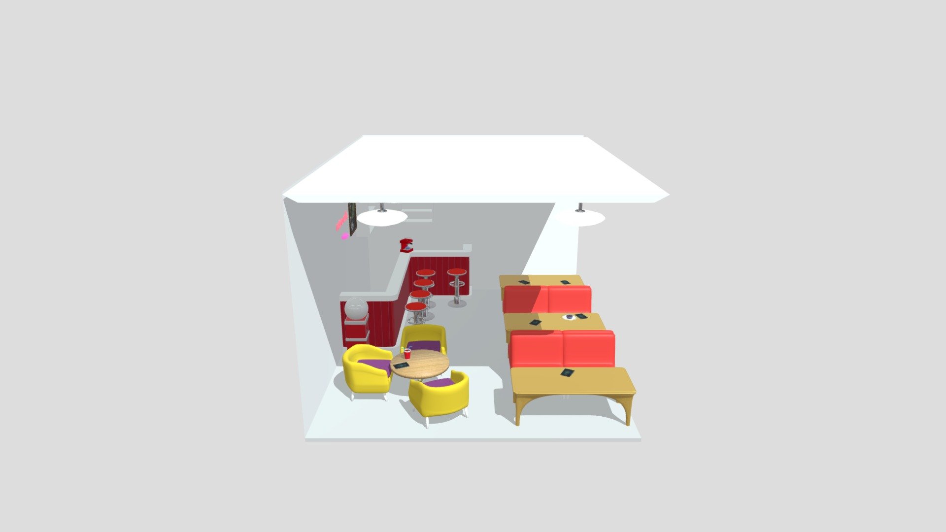 Retro cafe (props) - Download Free 3D model by seryosha_umornoi ...