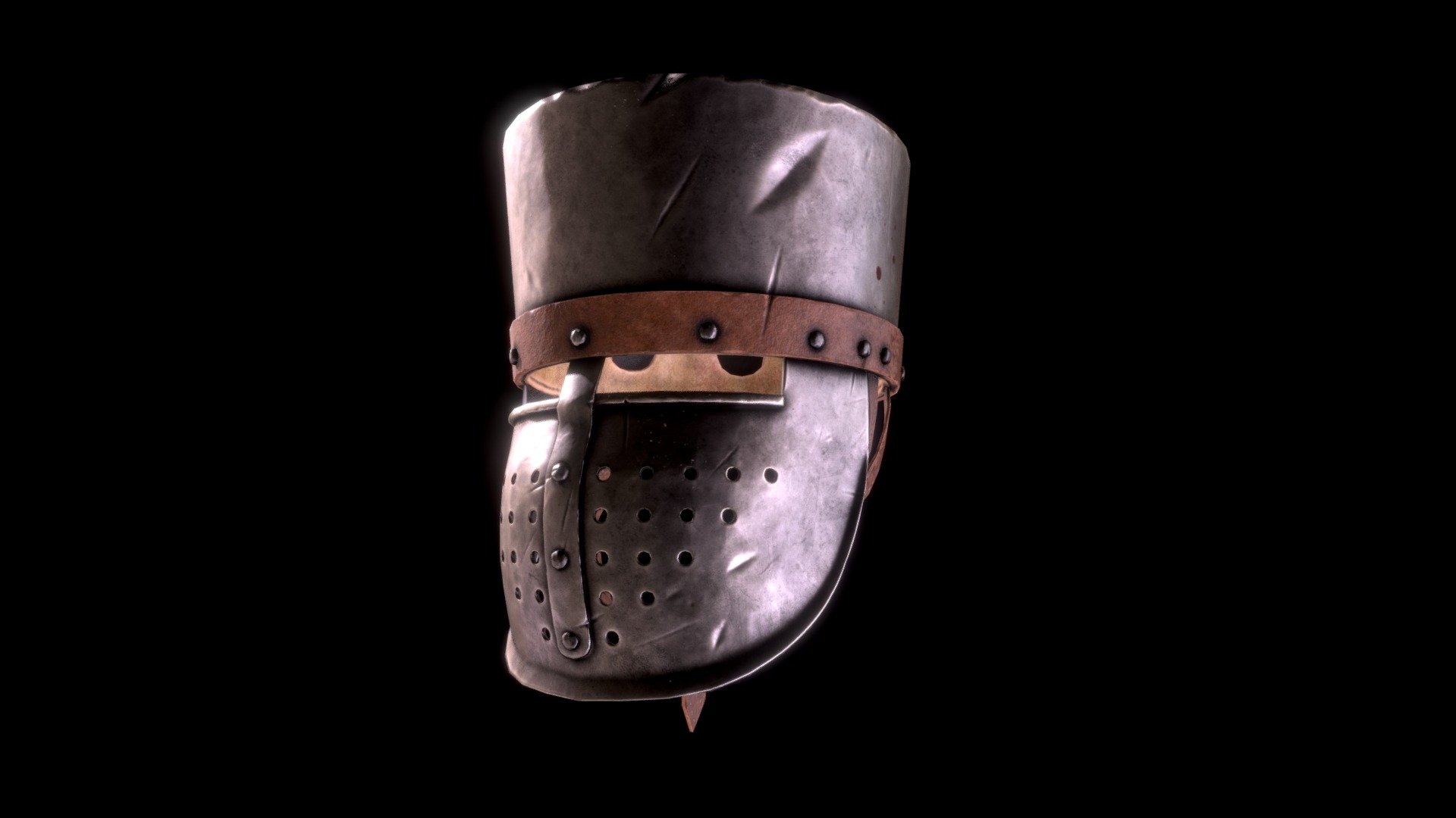 Templar Enclosed Helmet - Buy Royalty Free 3D model by Béla Csampai ...