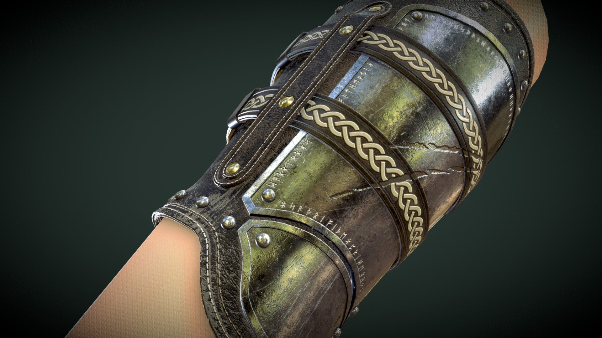 Viking Leather Bracer - 3D model by JRLewis2 [d69d89d] - Sketchfab