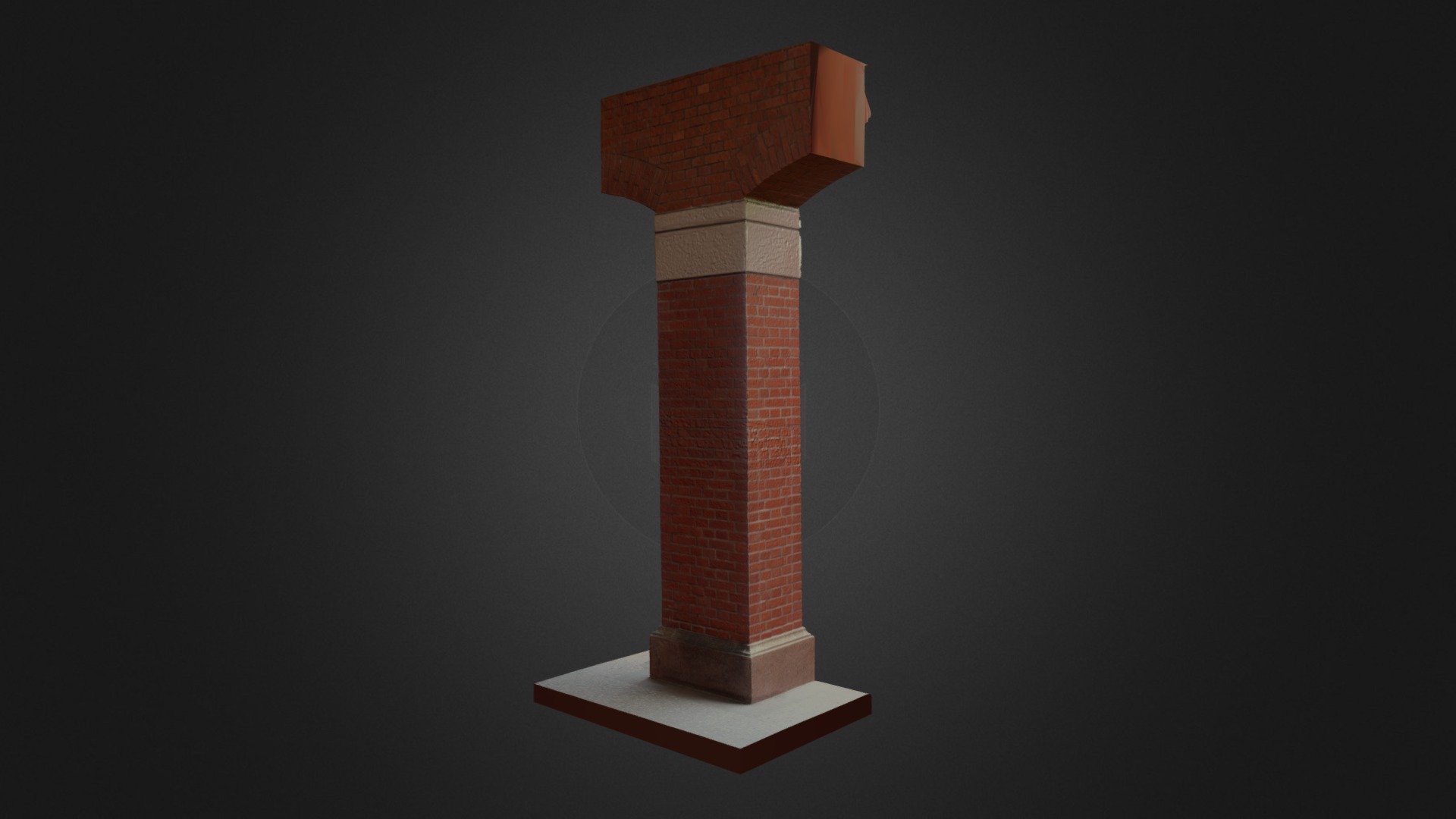 臺中州廳，磚柱 / Brick Column in Taichung City Hall - 3D model by mch ...