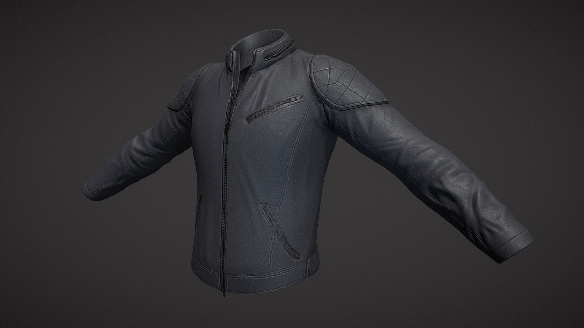 Quilted Zip Jacket - 3D model by Travis Monteiro (@TravisMonteiro ...