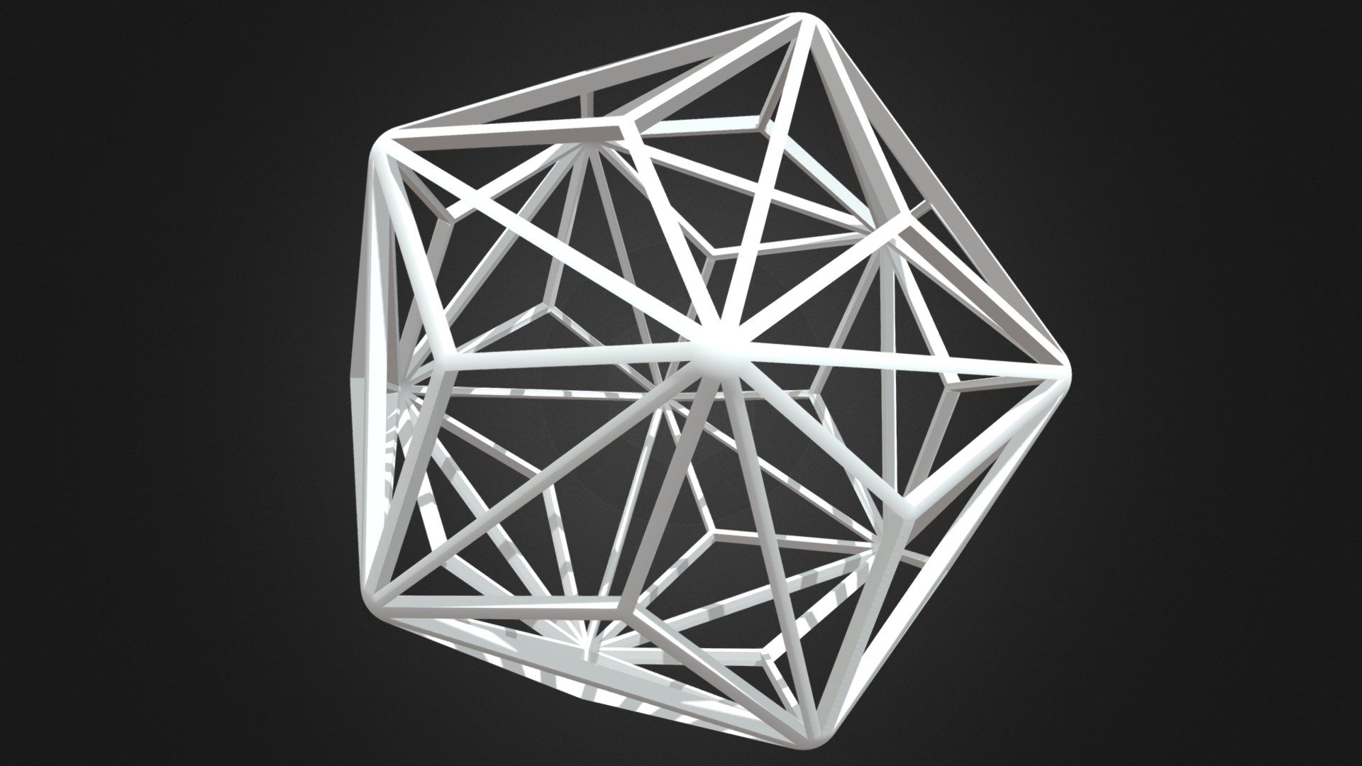 Wireframe Shape Triakis Icosahedron - Buy Royalty Free 3D model by MR ...