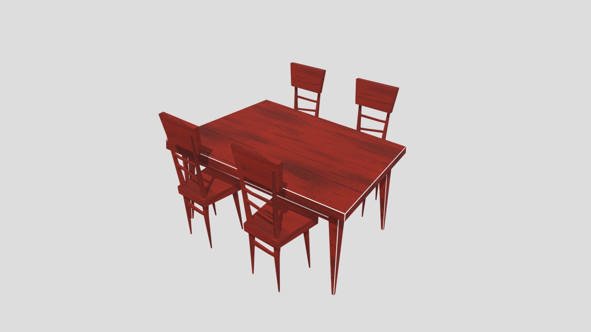 Hello Neighbor Chairs And Table - Download Free 3D model by ...