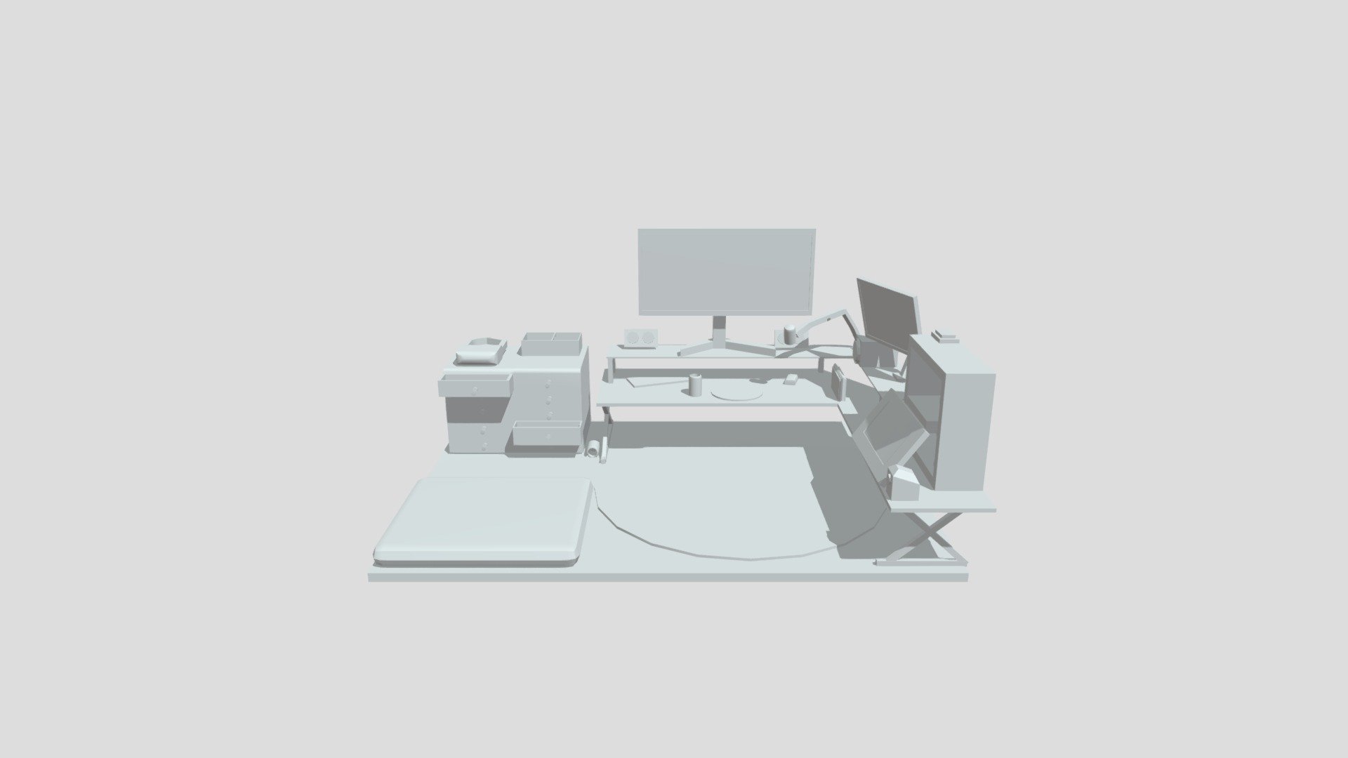 Gaming Desk - 3D model by EdwardL [d6a5abe] - Sketchfab