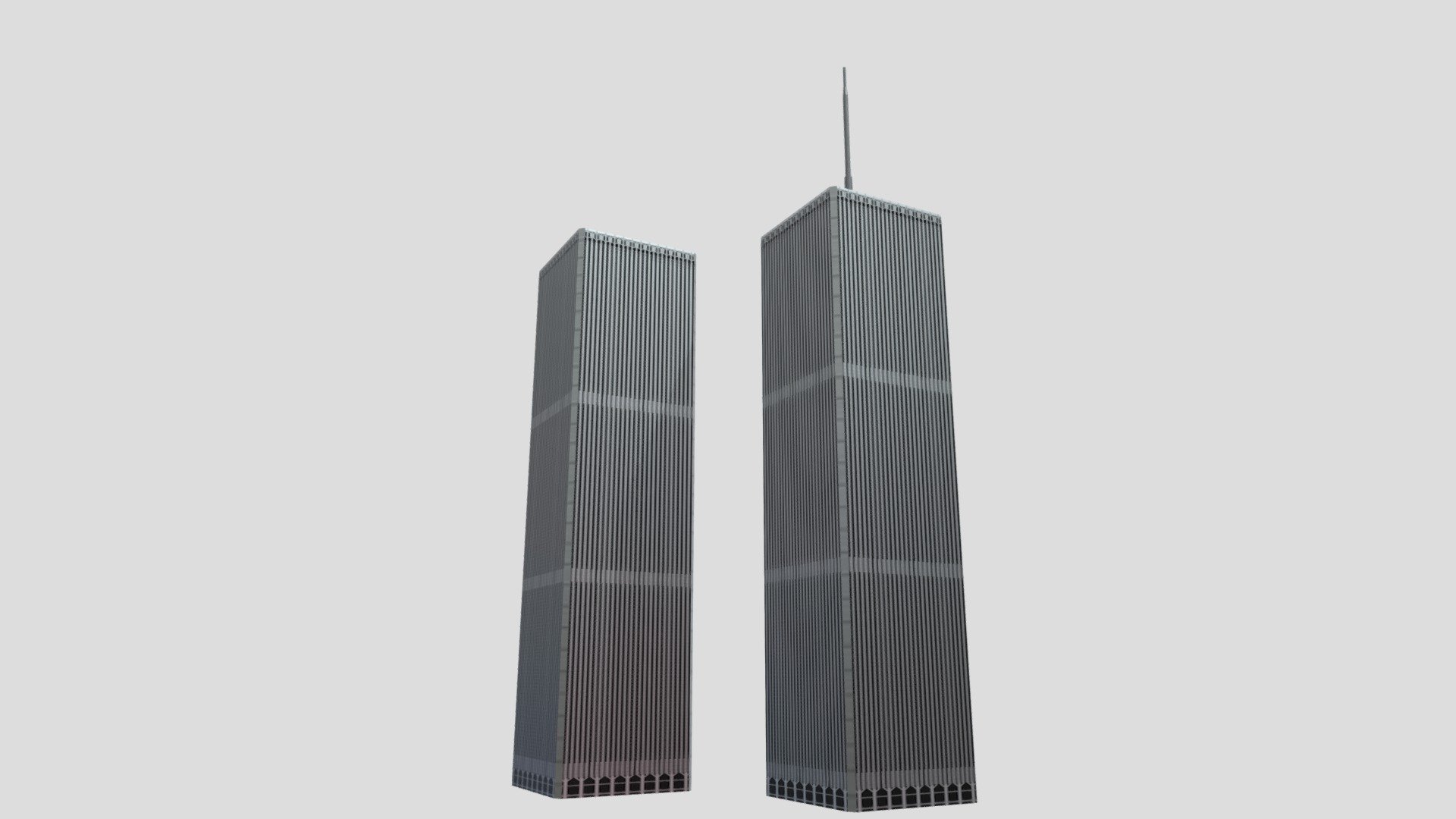 Realistic WTC (Twins Towers) - Download Free 3D model by MIKE VFX27 ...