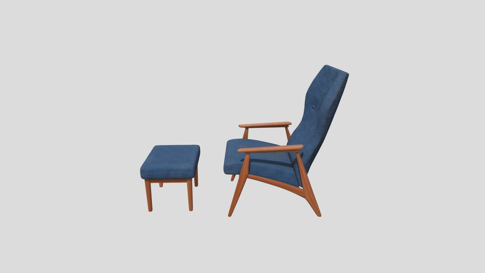 Armchair and Footstool - 3D model by busterwappett (@busterwappett1 ...