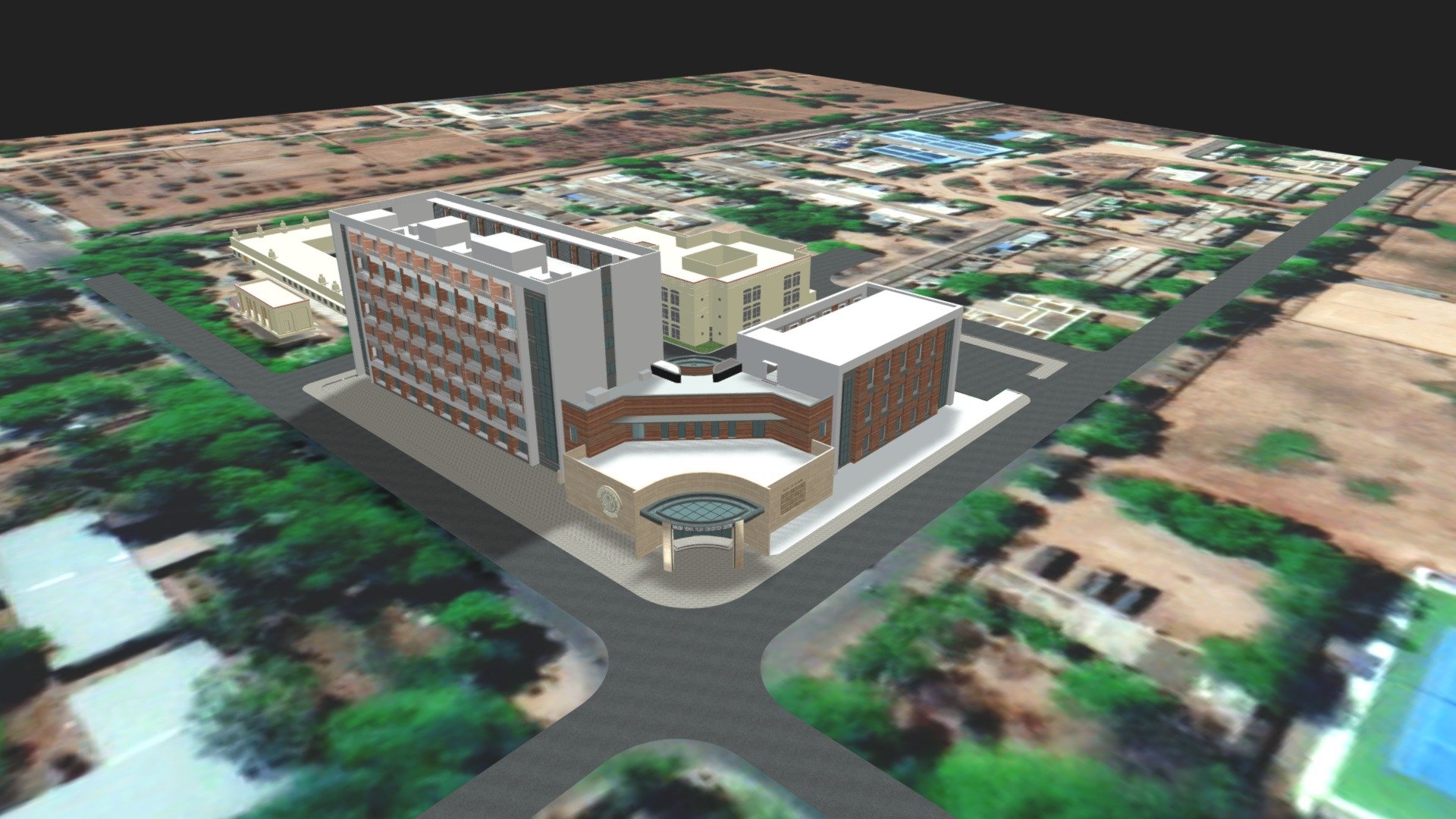 Rakesh Verma Convention Centre - 3D model by MMI (@sneh.) [d6ad98c ...