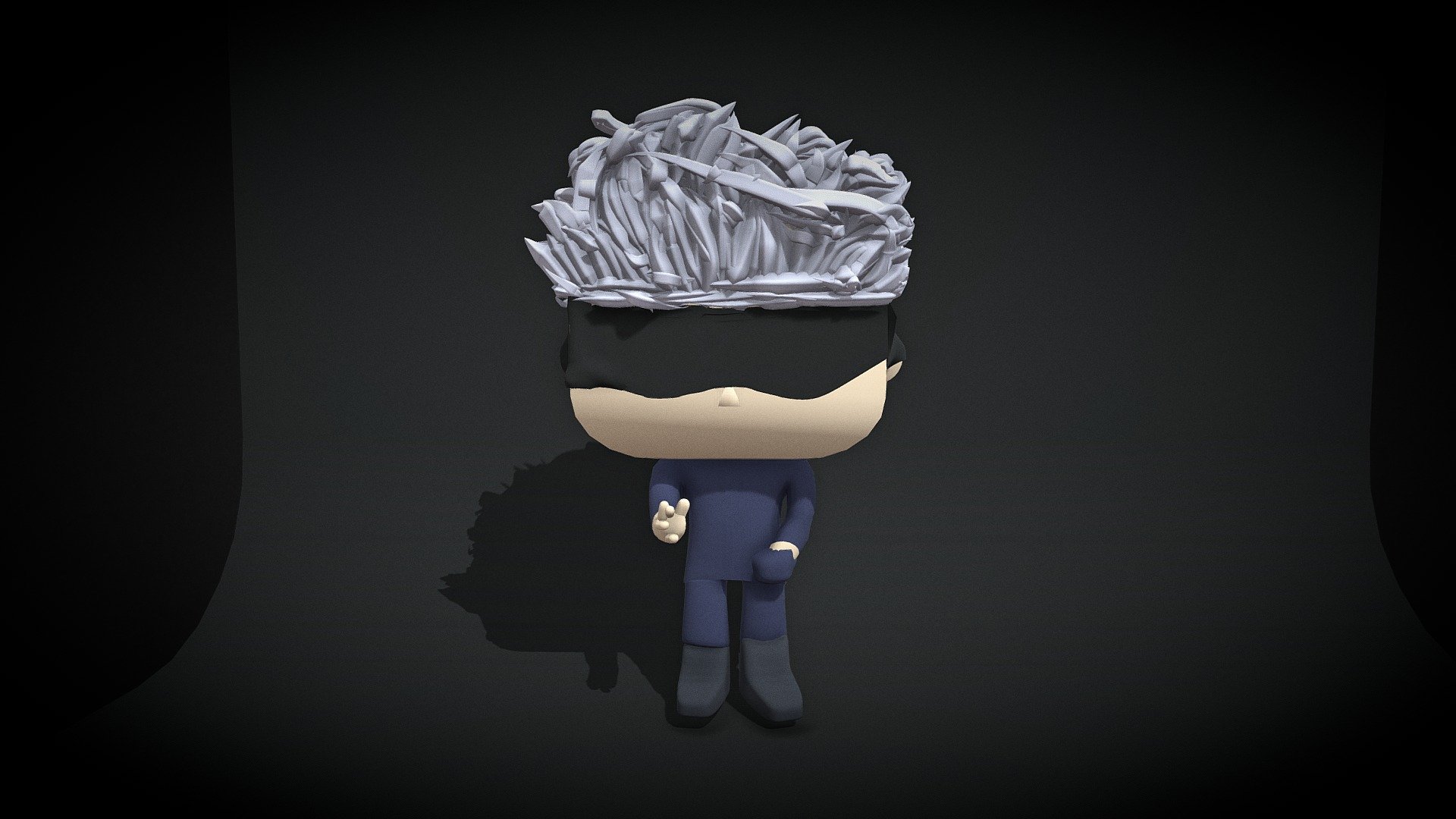 Satoru Gojo Funko pop - Download Free 3D model by Sqtime |kianu blenderist (@kianu_blender ...