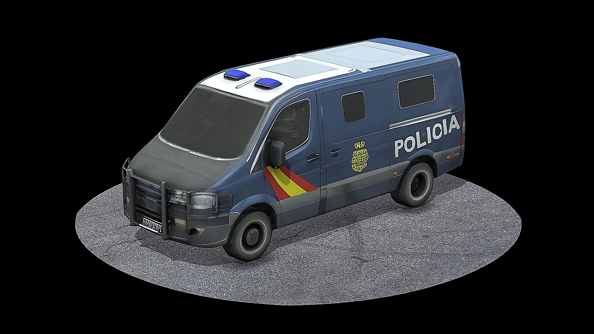 Spanish National Police Van - Download Free 3D model by yugengen ...
