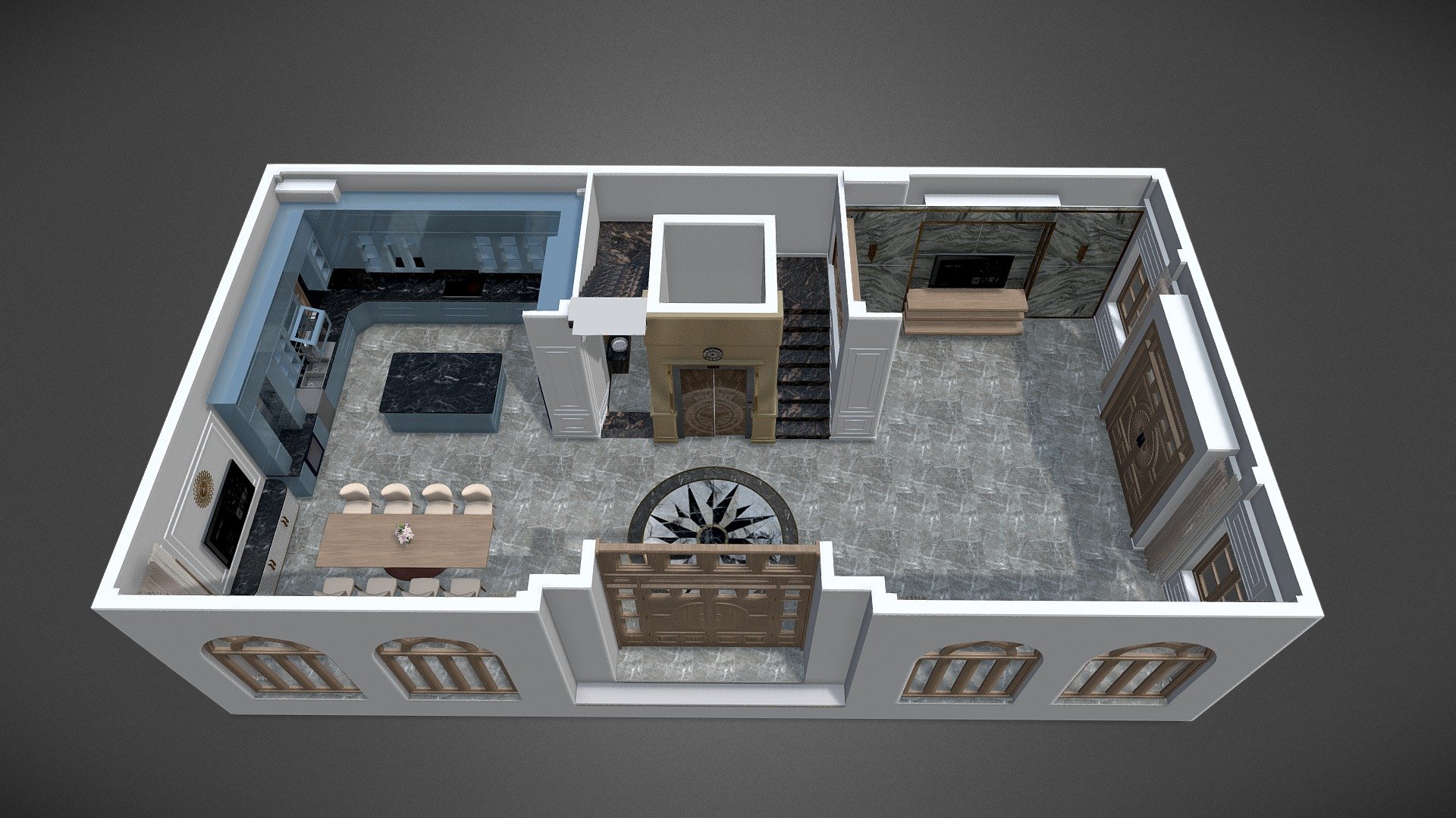 INTERIOR - LIVINGROOM - VILLA' - 3D model by TinTin2603 [d6b2296 ...