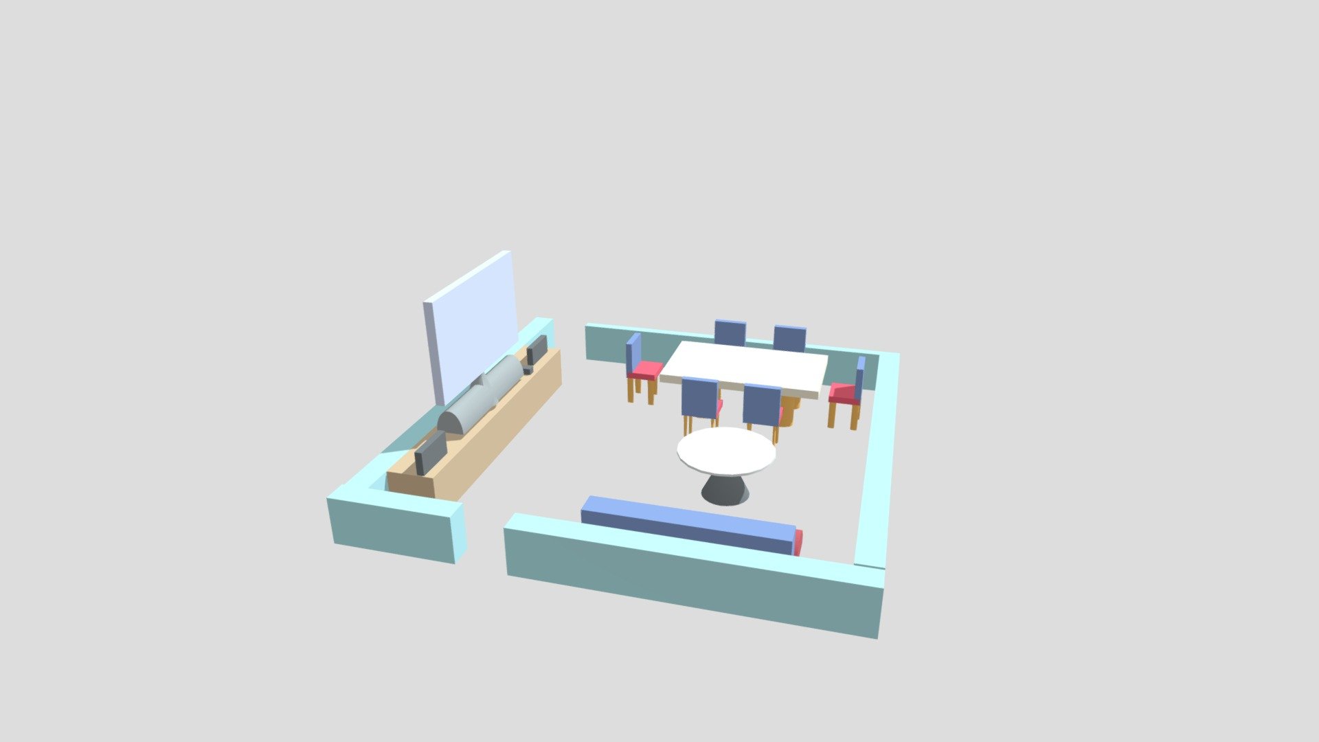Living Room - 3D model by Ahio [d6b3060] - Sketchfab