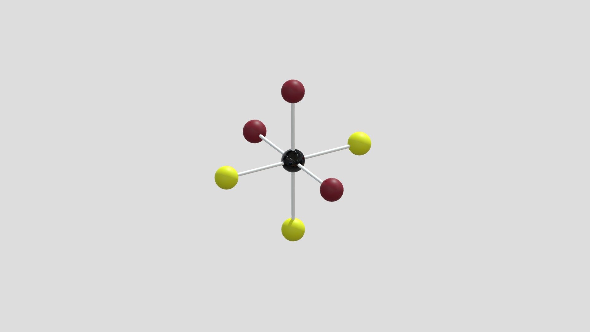 WCl₃Br₃, Mer isomer - Download Free 3D model by Michael Aristov ...