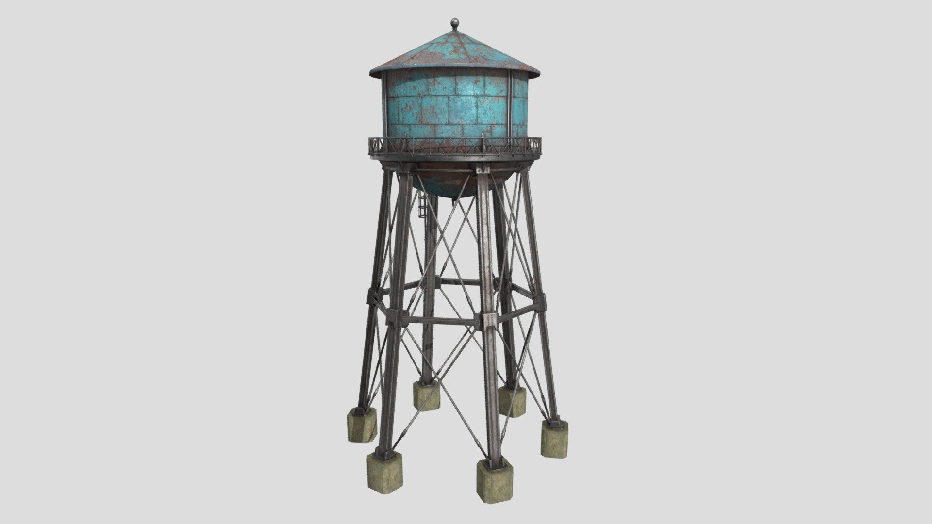 Water Tower - Buy Royalty Free 3D model by luxe3dworld [d6bb656 ...